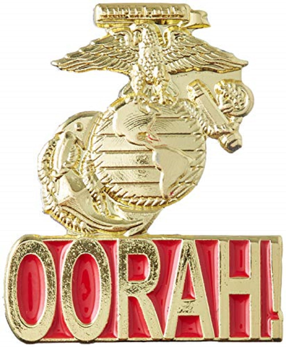 U.S. Marines, USMC Oorah! Ega - Officially Licensed Original Artwork, Enamel Lapel Pin - 1.25 ...