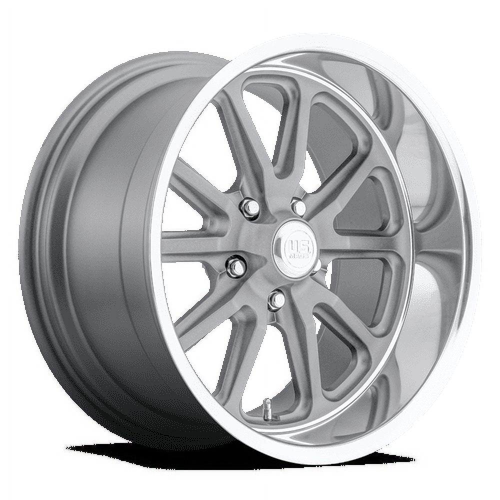 22x11 US Mags U111 RAMBLER MATTE GUN METAL MACHINED Wheel 5x5 (18mm ...