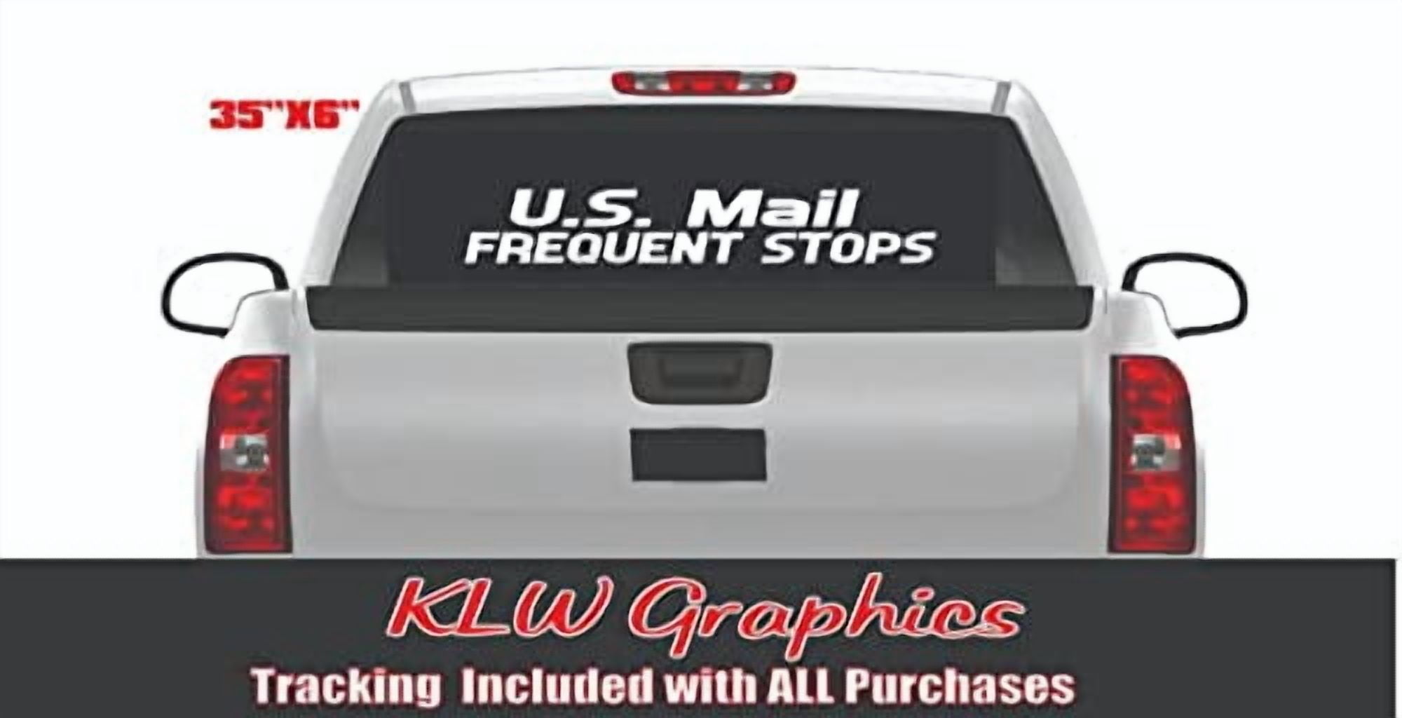 U.S. Mail Frequent Stops Car Window Decal Sticker Rural Carrier Truck ...