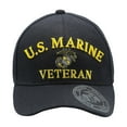 U.S. Marine Corps Acrylic Cap - Black Color with Yellow & Marine Logo ...