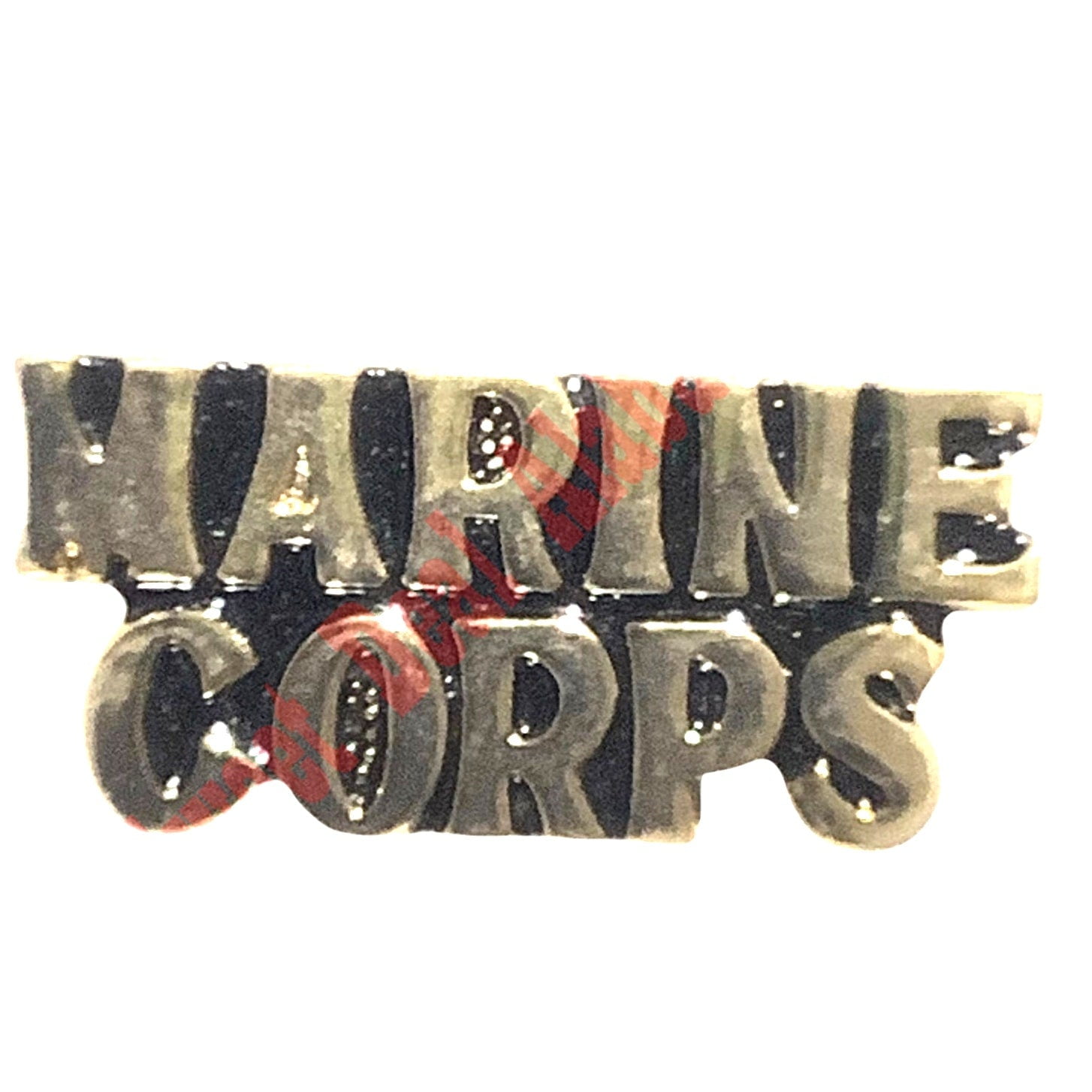 U.S. Marine Corps Block Lettering "Marine Corps" Hat, Lapel Pin 1/2"H x ...