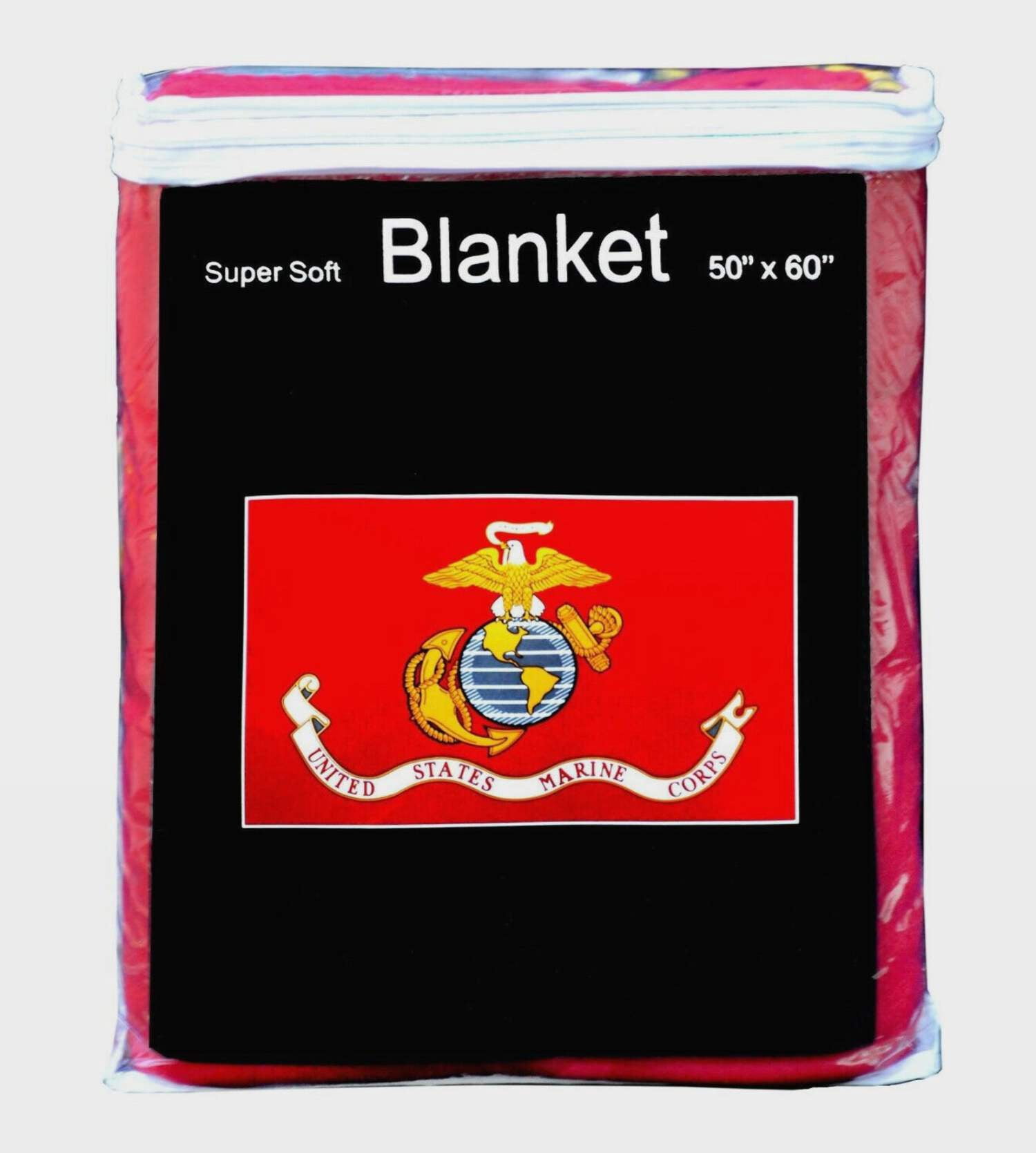 U.S. Marine Corps Flag Fleece Blanket 50"x60" Soft Marines USMC Throw ...