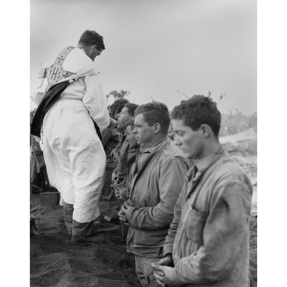 U.S. Marines And A Chaplain Celebrate Catholic Communion During The ...