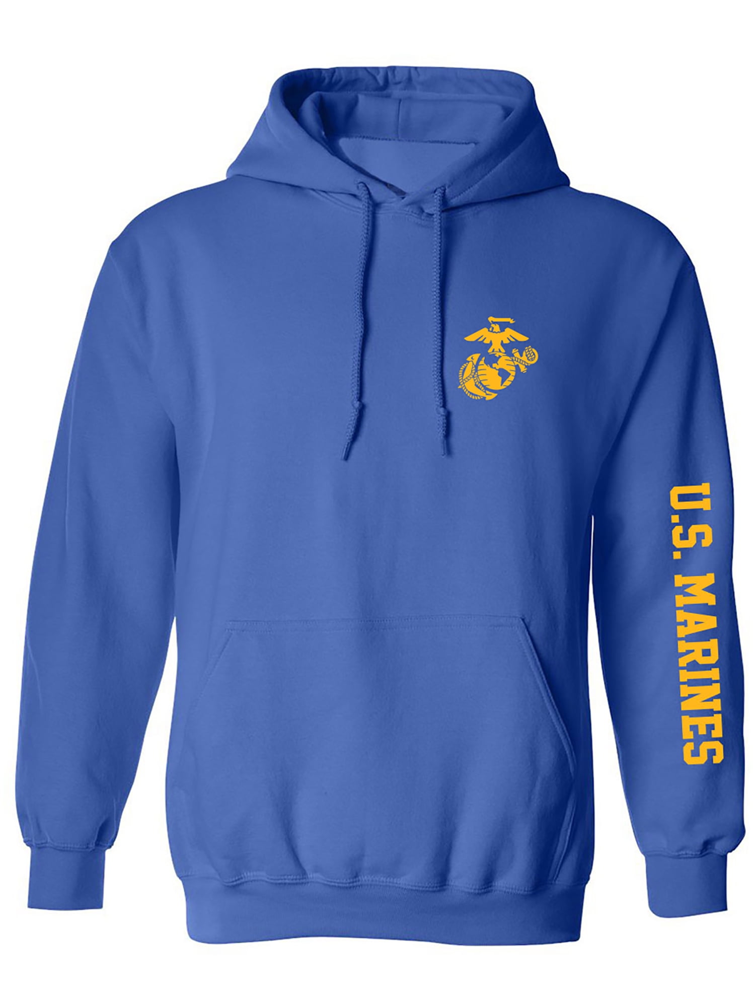 U.S. Marines Gold Sleeve Print Adult Hooded Sweatshirt - Walmart.com