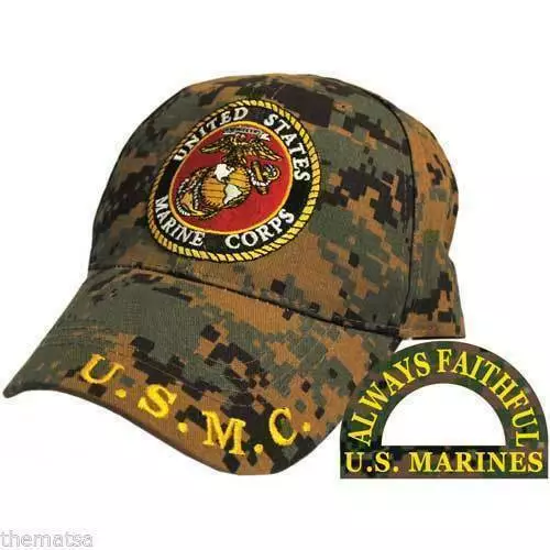 U.S Military Marine Corps EGA Embroidered USMC Licensed CAMO Baseball ...
