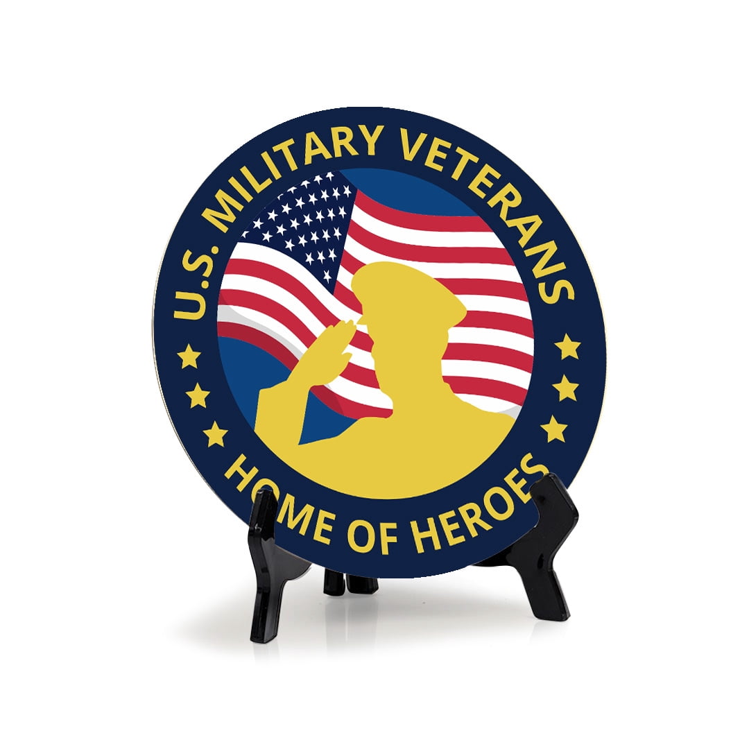 U.S. Military Veterans: Home of Heroes Table Sign (5 x 5") Honor ...
