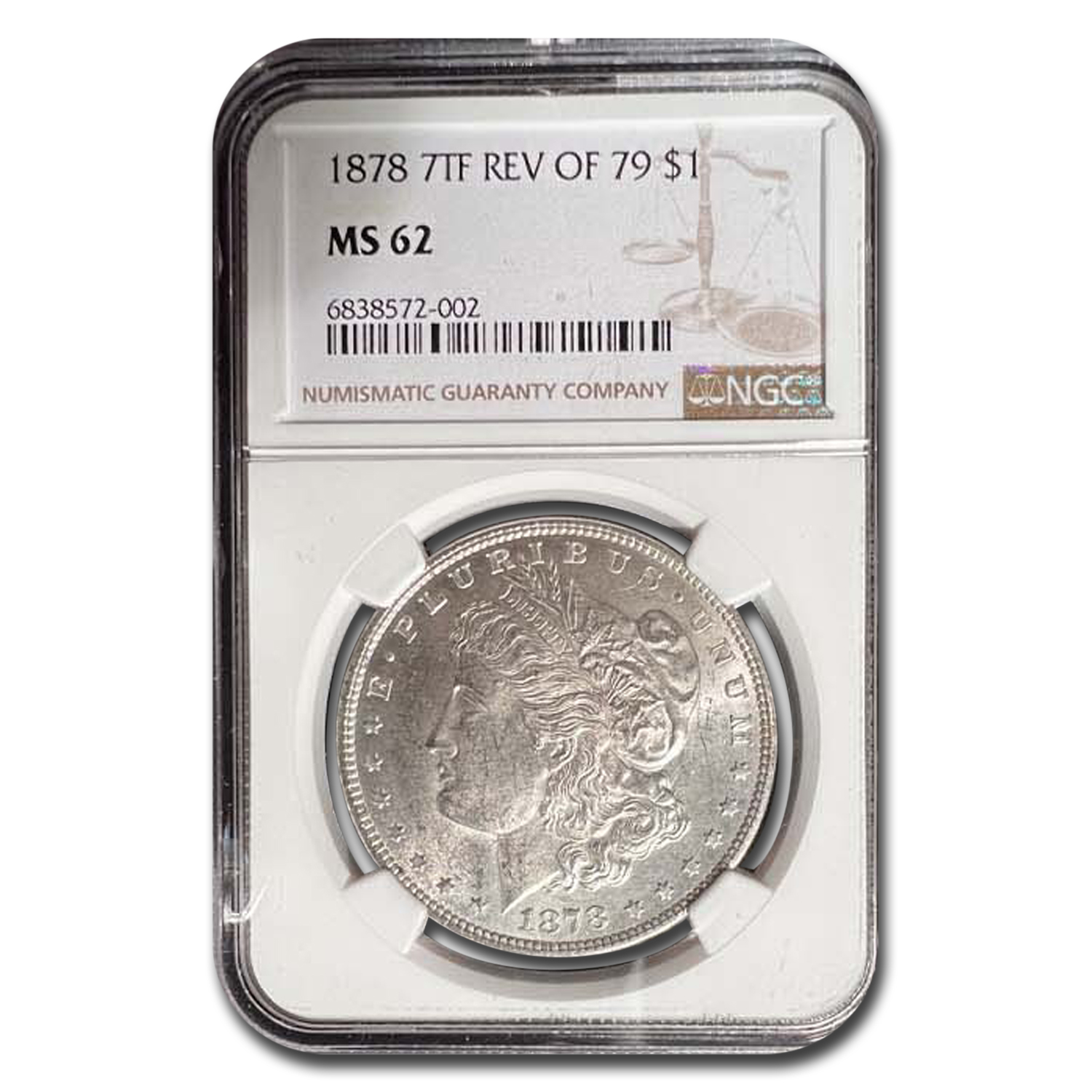 U.S. Mint 1878 Morgan Dollar, Reverse of 79, MS-62, NGC Coin - Walmart.com