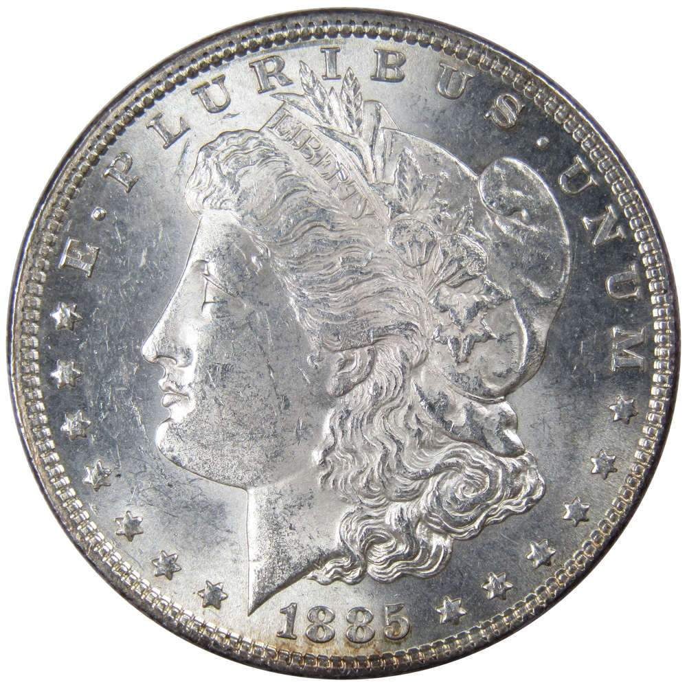 Authentic 1885 Morgan Silver Dollar, Choice About Uncirculated, 90% ...