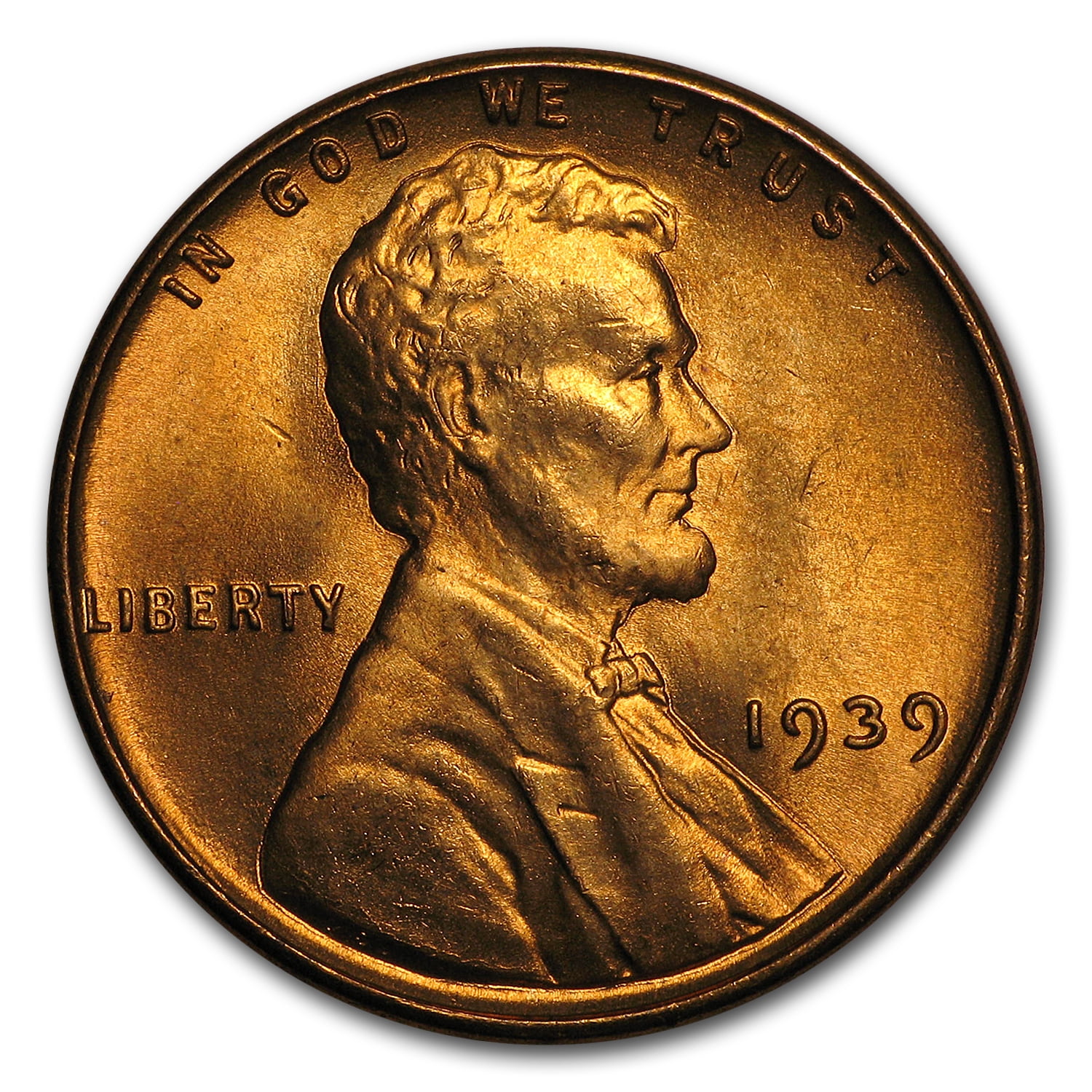 U.S. Mint 1939 Lincoln Brilliant Uncirculated Red Cent BU Coins, Bronze ...