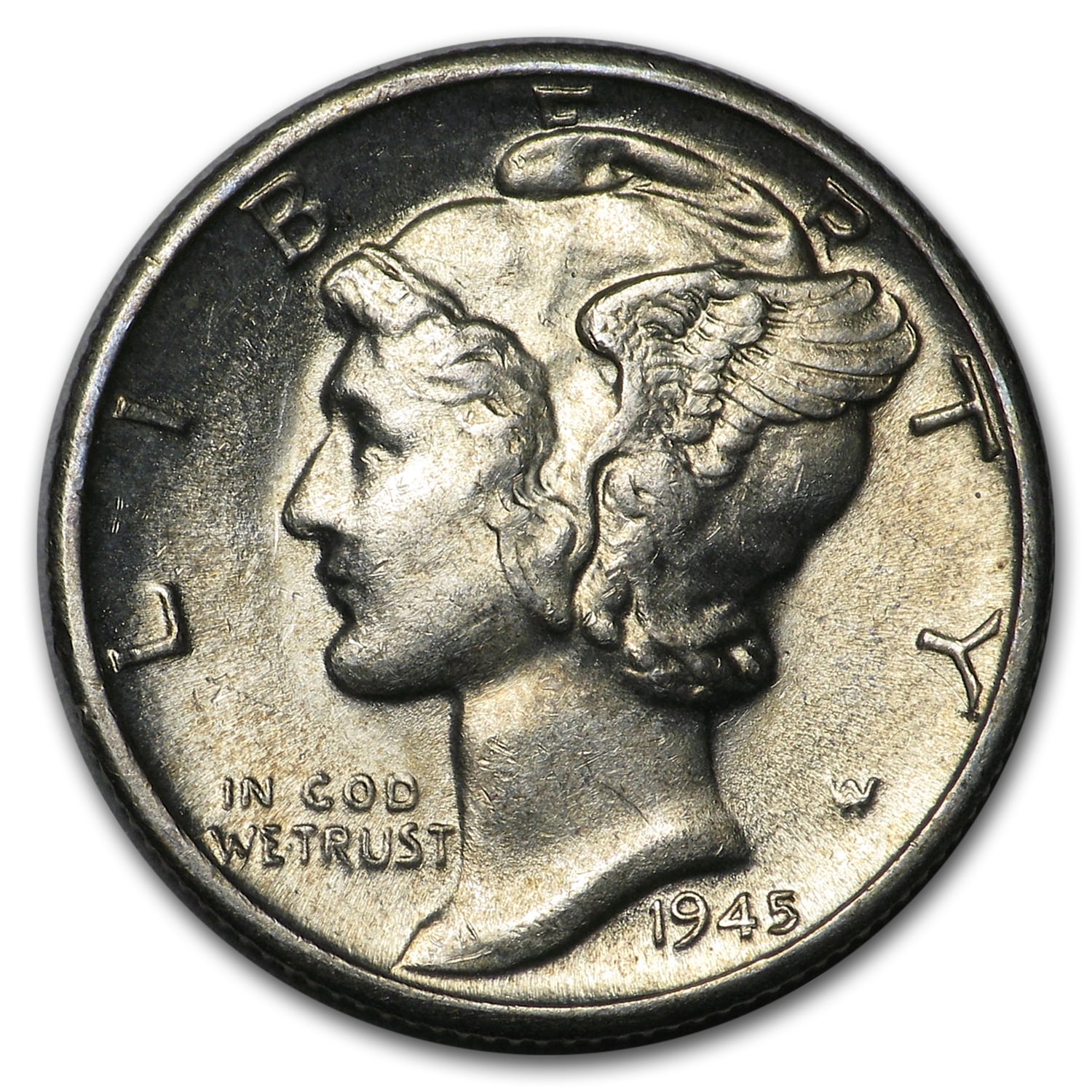 U.S. Mint 1945 D Lady Liberty Coin By Adolph Weinman, Silver - Walmart.com