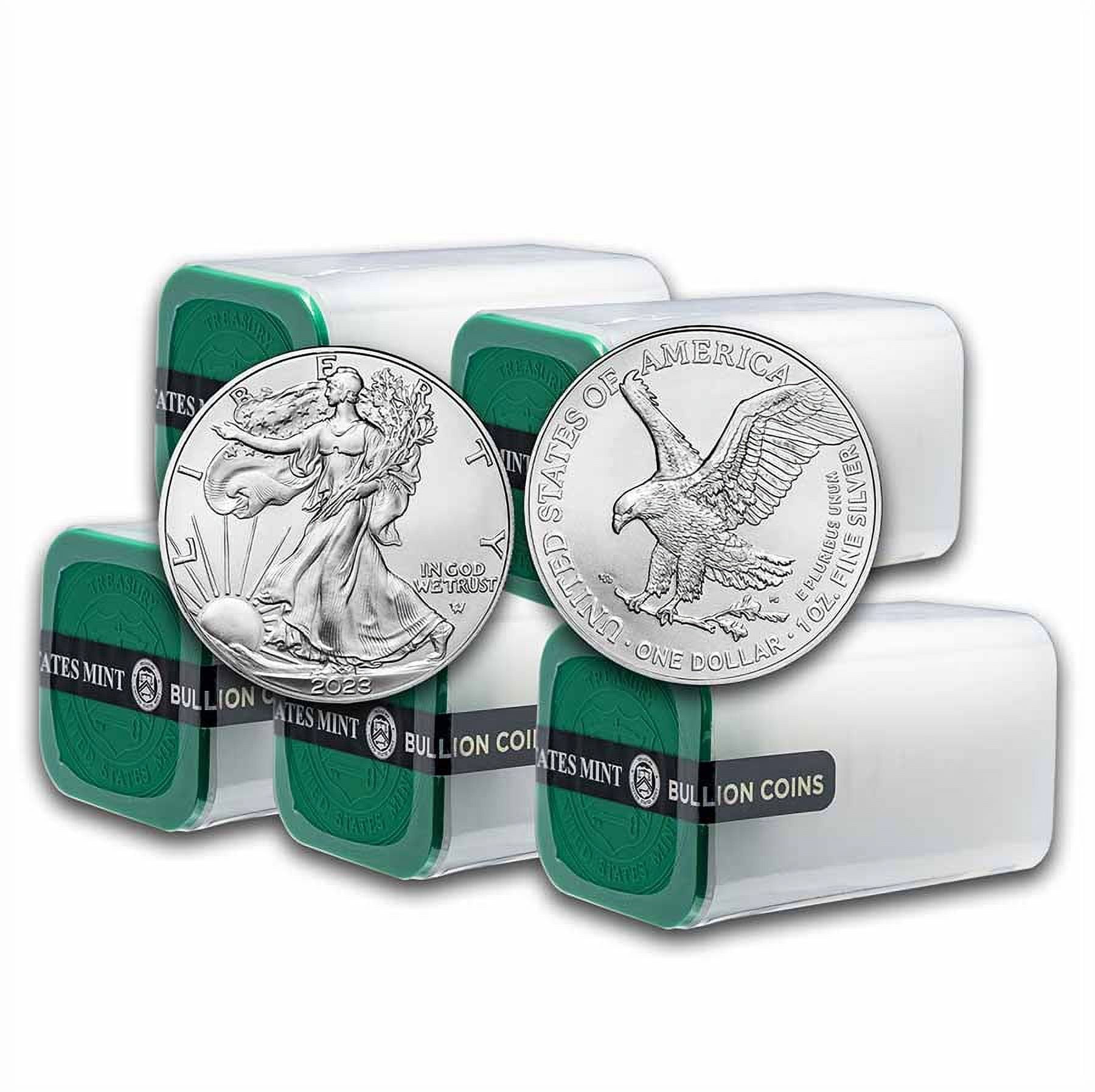 Walmart 2023 1 oz American Silver Eagle BU Bullion Coin (Lot of 100 ...