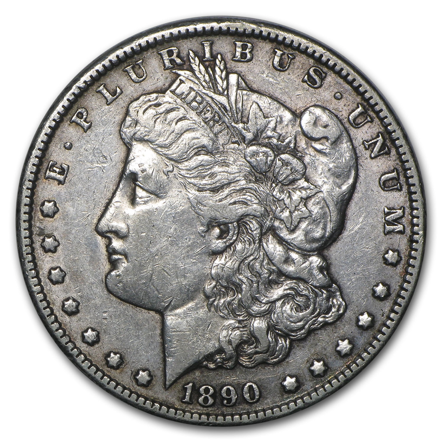 U.S. Mint Morgan Silver Dollar Coins, 1890-CC, Extra Fine Condition ...
