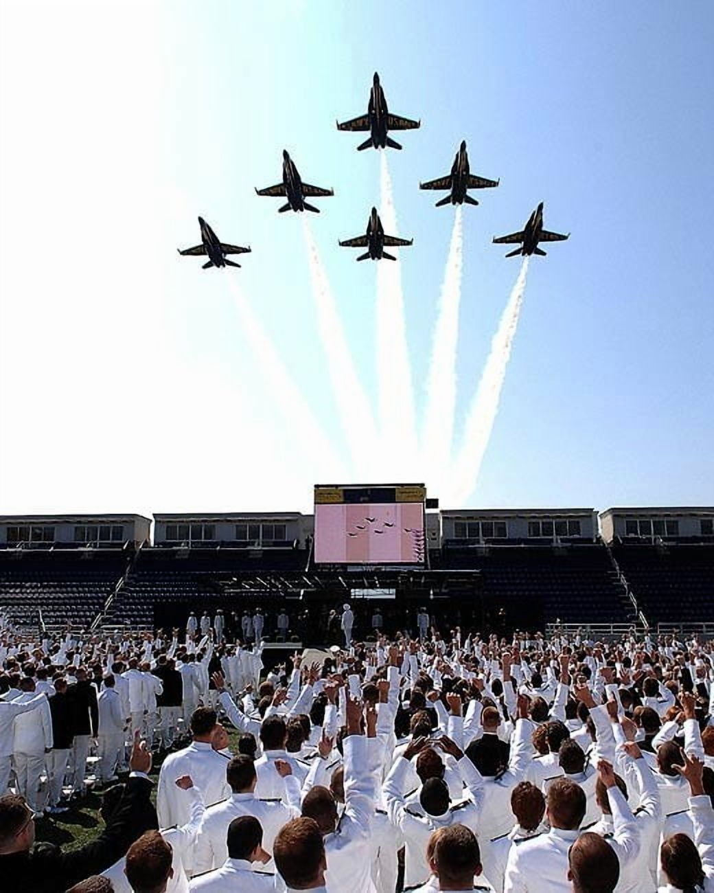 U.S. Naval Academy Graduation Blue Angels Flyover - 24x36 Inch ...