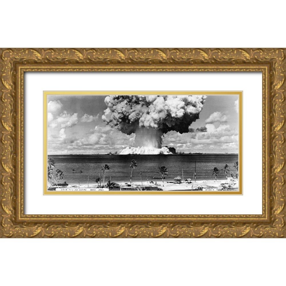 U.S. Navy 24x14 Gold Ornate Wood Framed with Double Matting Museum Art ...