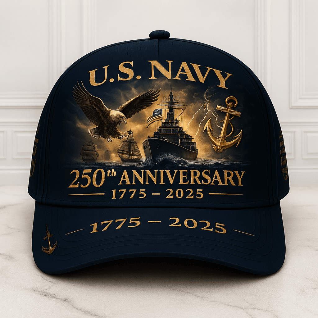 U.S. Navy 250th Anniversary Hat 1775-2025, Military Commemorative Cap ...