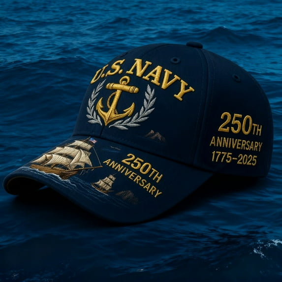 U.S. Navy 250th Anniversary Hat 1775-2025, Official Style Commemorative ...