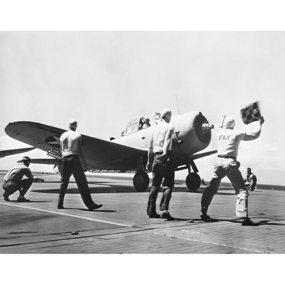 U.S. Navy Aircraft Carrier. N'Fly 1' The Take-Off Signal Officer Gives ...