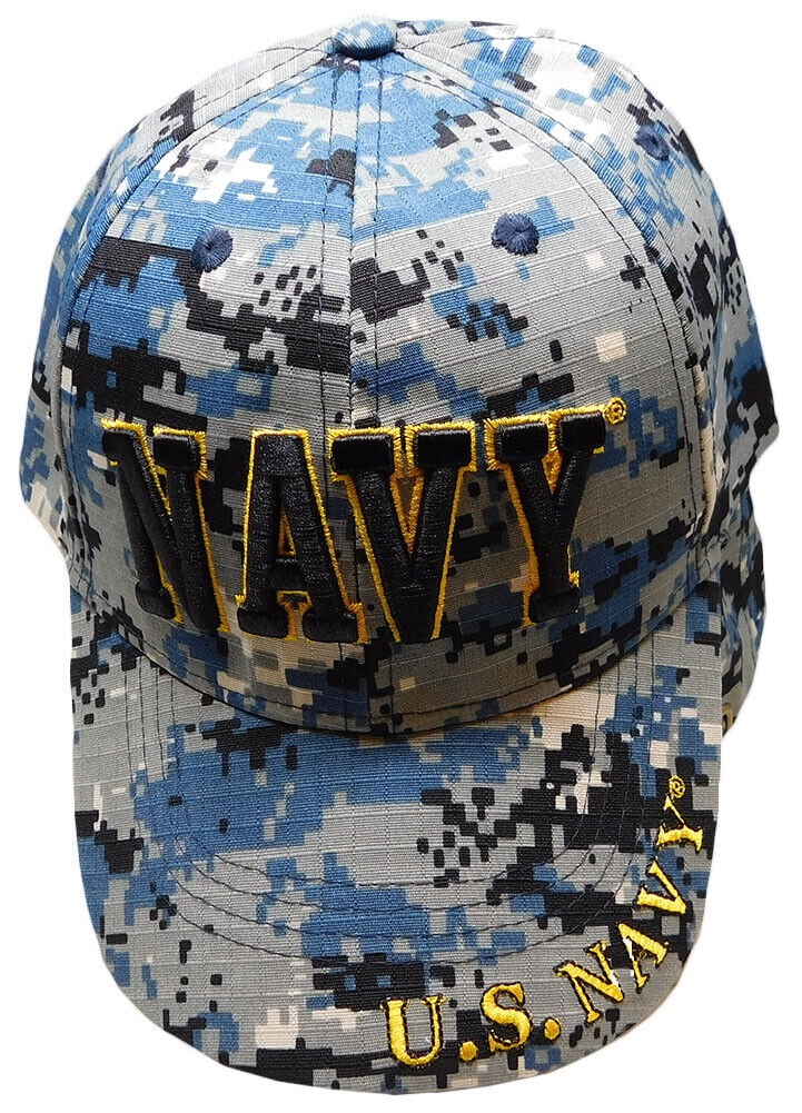 U.S. Navy America's Navy Blue ACU Digital Camouflage Camo Embroidered ...