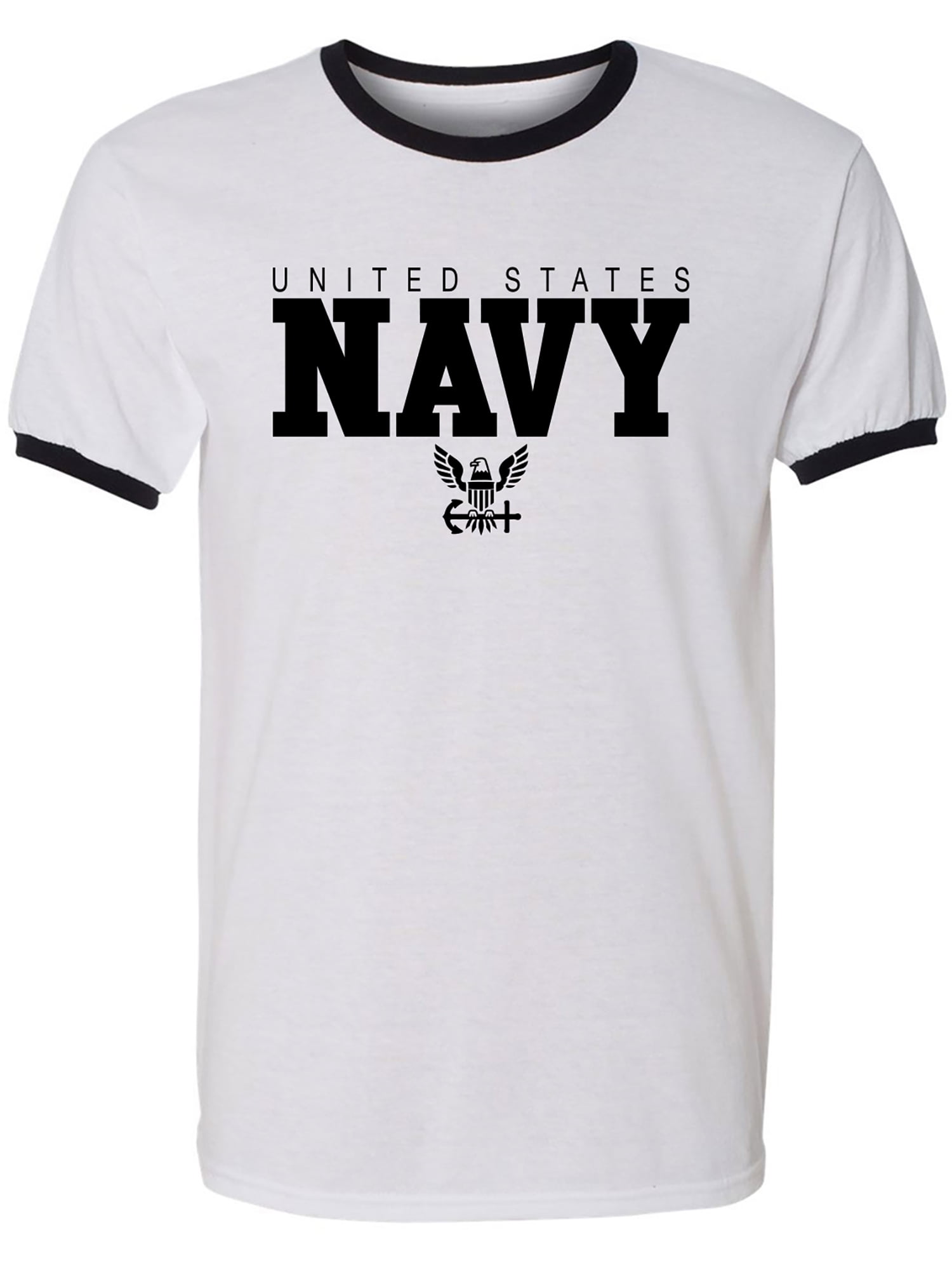 U.S. Navy Anchor Adult Short Sleeve Ringer T-shirt - Walmart.com