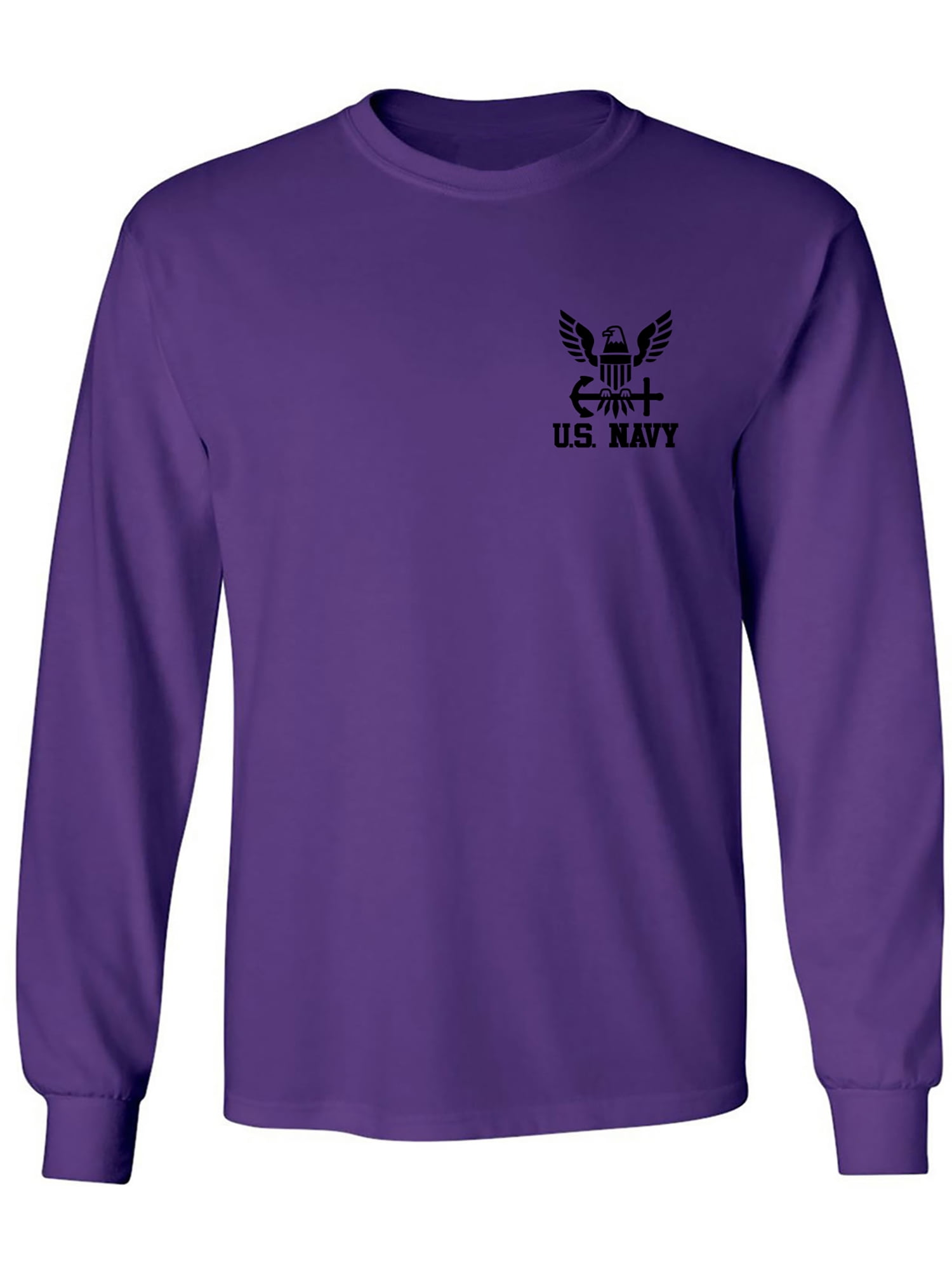 U.S. Navy Anchor Left Chest Adult Long Sleeve T-shirt - Walmart.com