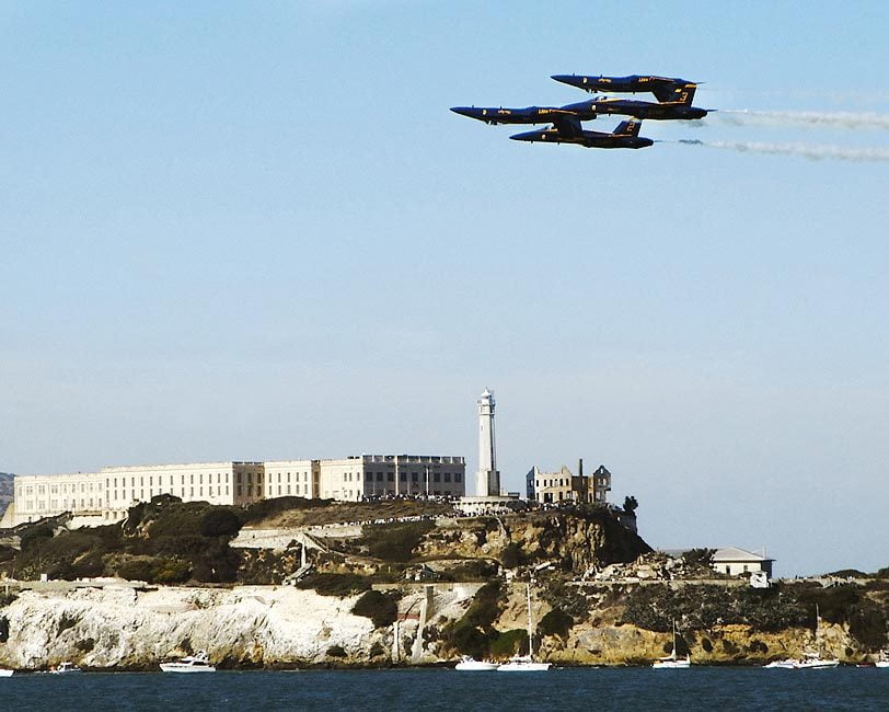 U.S. Navy Blue Angels Alcatraz, San Francisco - 24x36 Inch Laminated ...