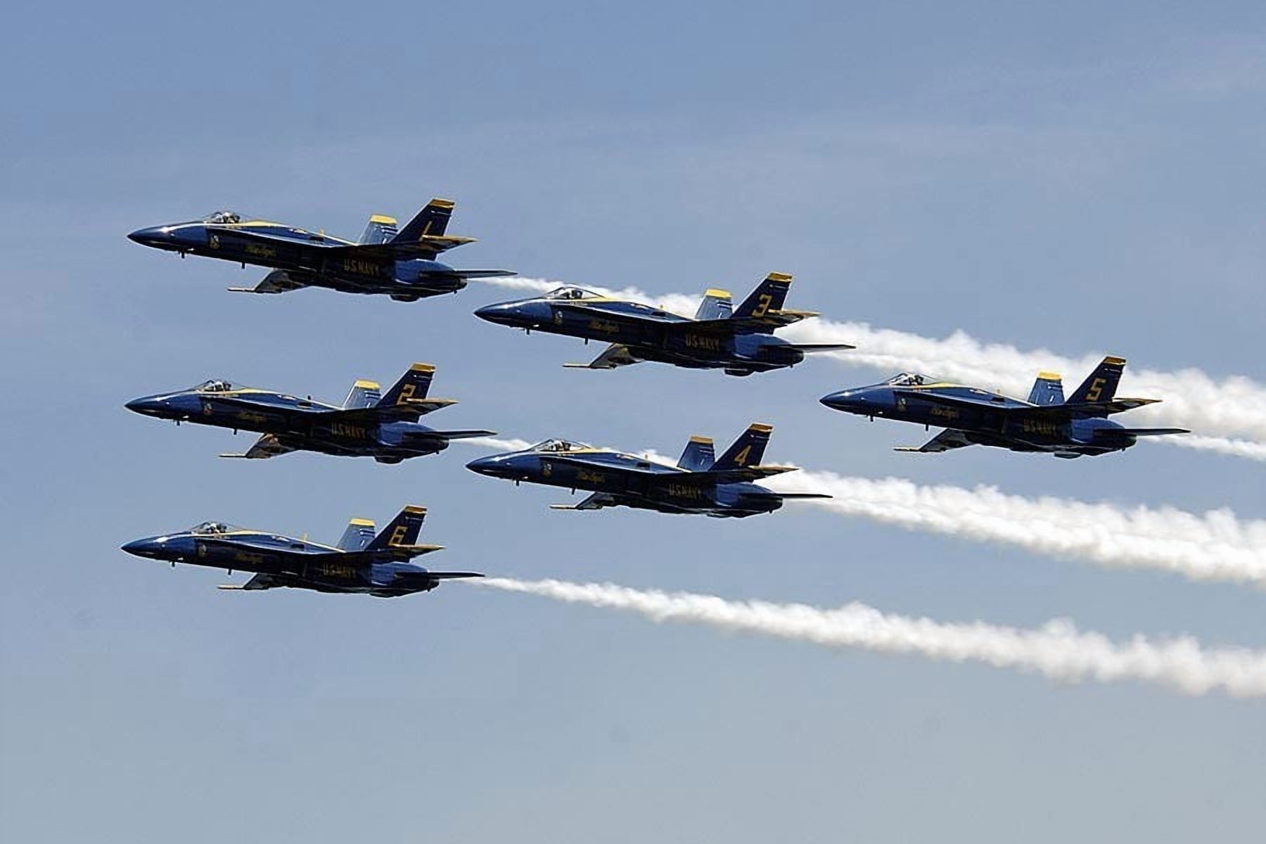 U.S. Navy Blue Angels Delta Formation - 20x30 Inch Laminated Aviation ...