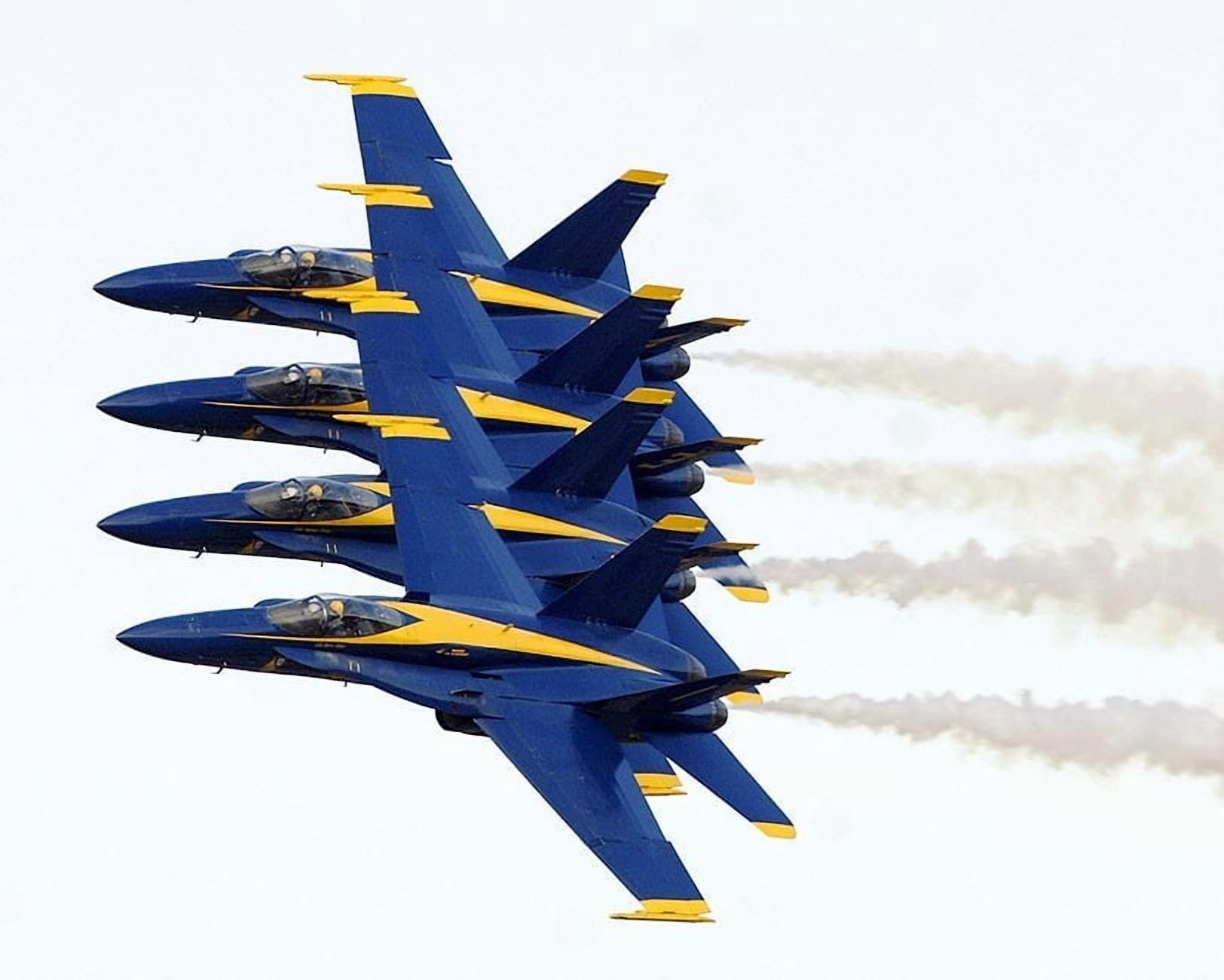 U.S. Navy Blue Angels Flying in Formation - 12x18 Inch Laminated ...
