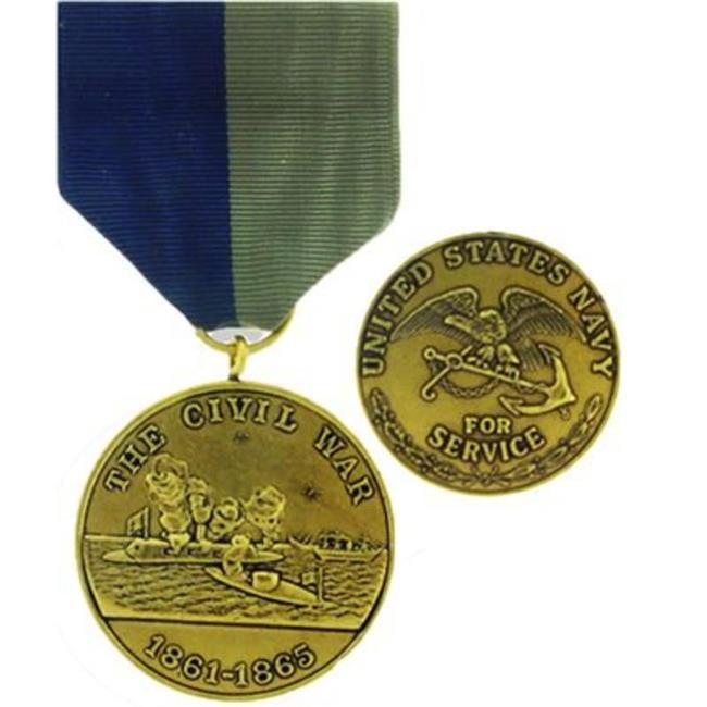 Eagle Emblems M0225 Medal - Civil War Campaign, USN 1861-1865 - 2.88 in ...