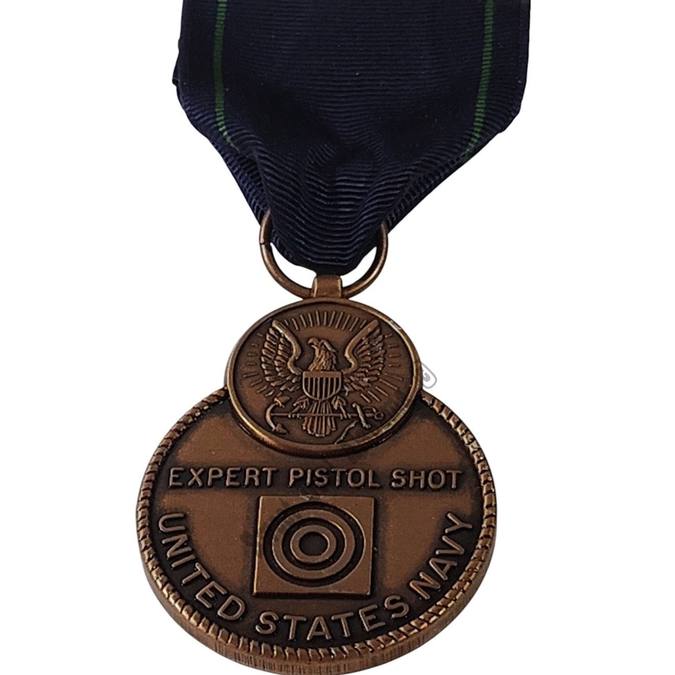 U.S. Navy Expert Pistol Shot Medal Pinback, 1-1/4"D x 3"H Overall ...
