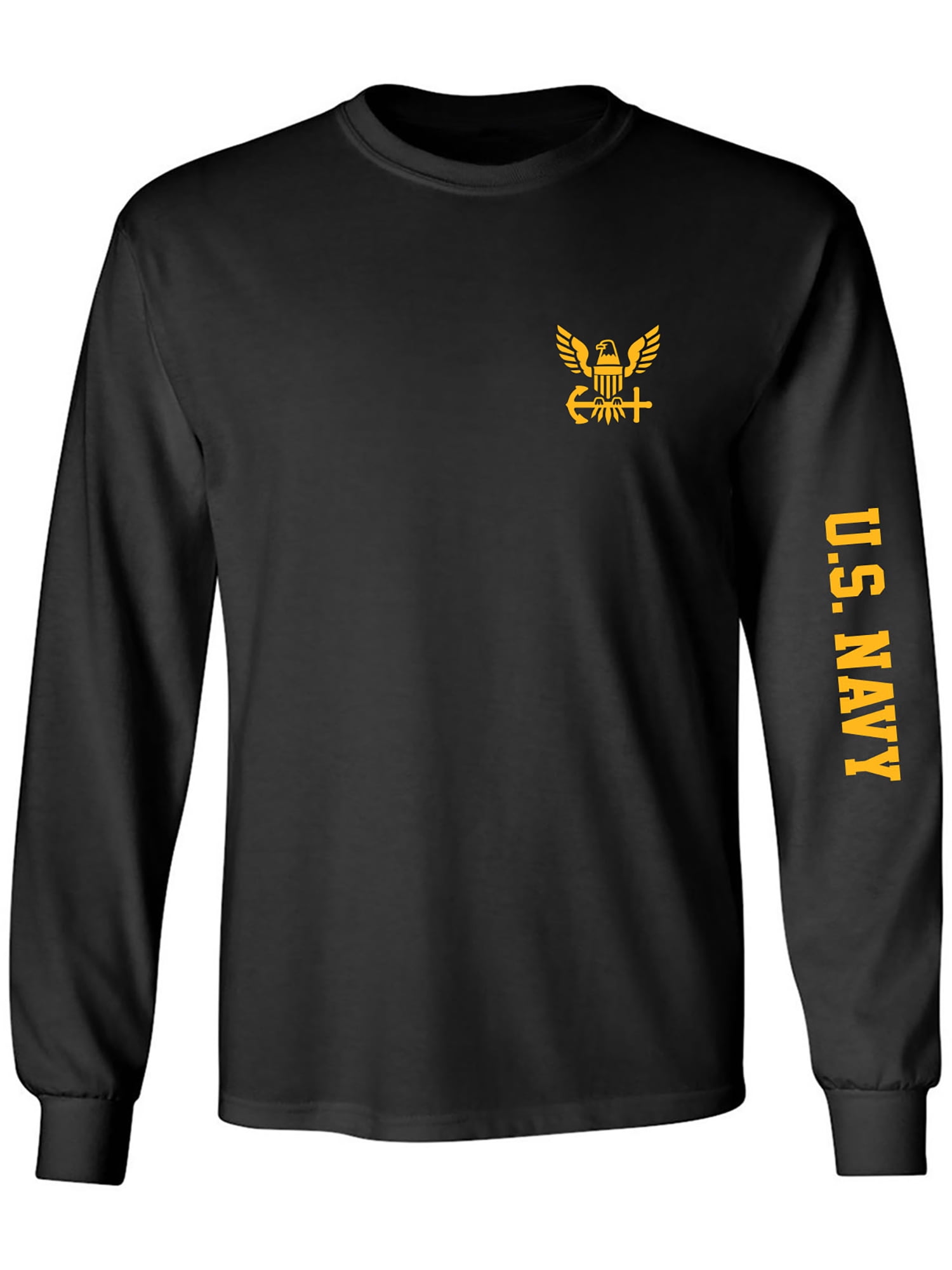 U.S. Navy Gold Sleeve Print Adult Long Sleeve T-shirt - Walmart.com