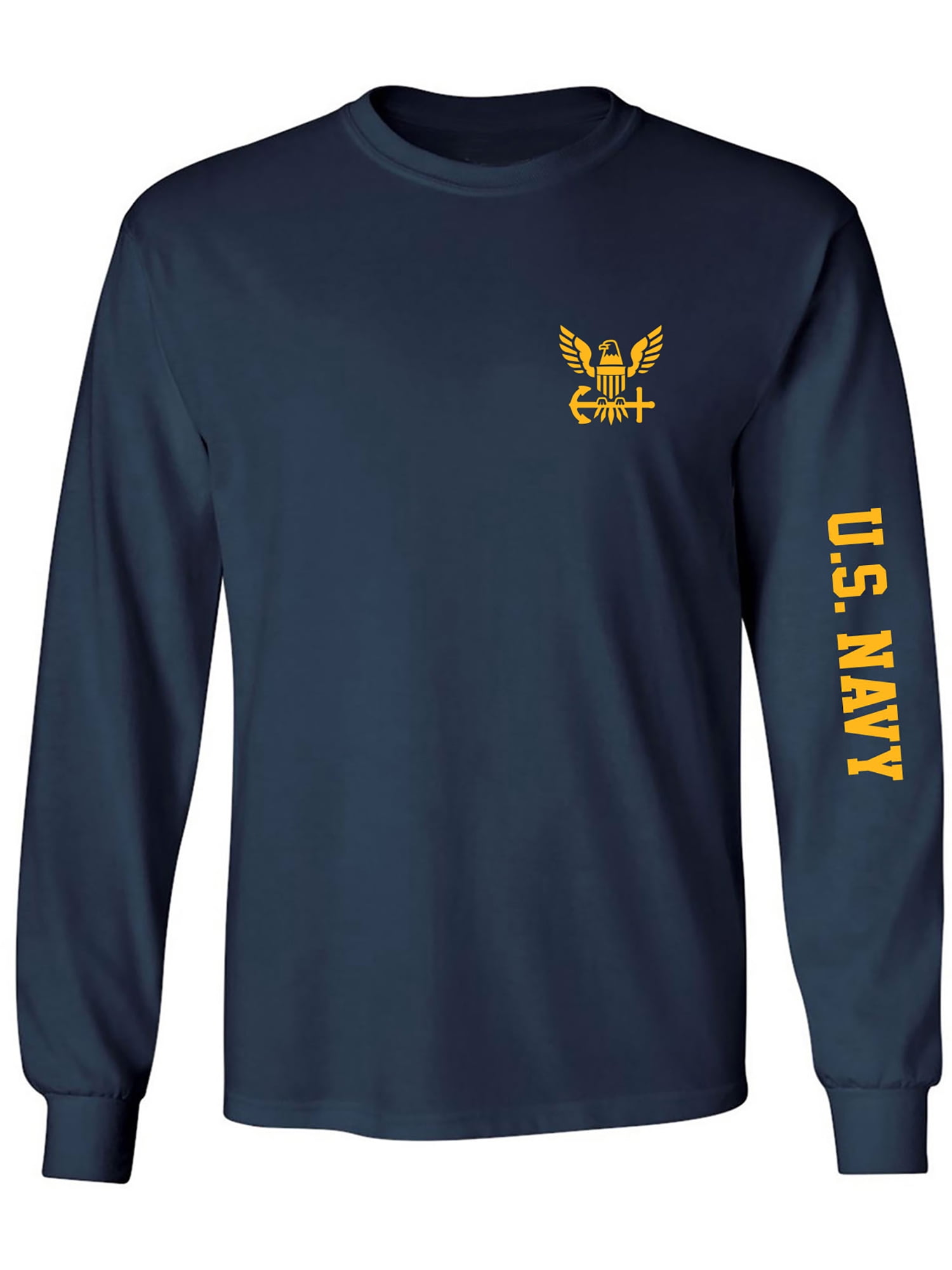 U.S. Navy Gold Sleeve Print Adult Long Sleeve T-shirt - Walmart.com