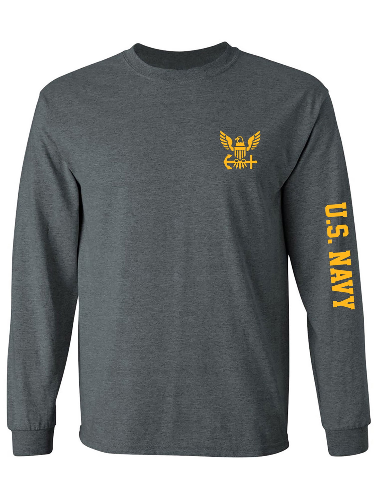 U.S. Navy Gold Sleeve Print Adult Long Sleeve T-shirt - Walmart.com