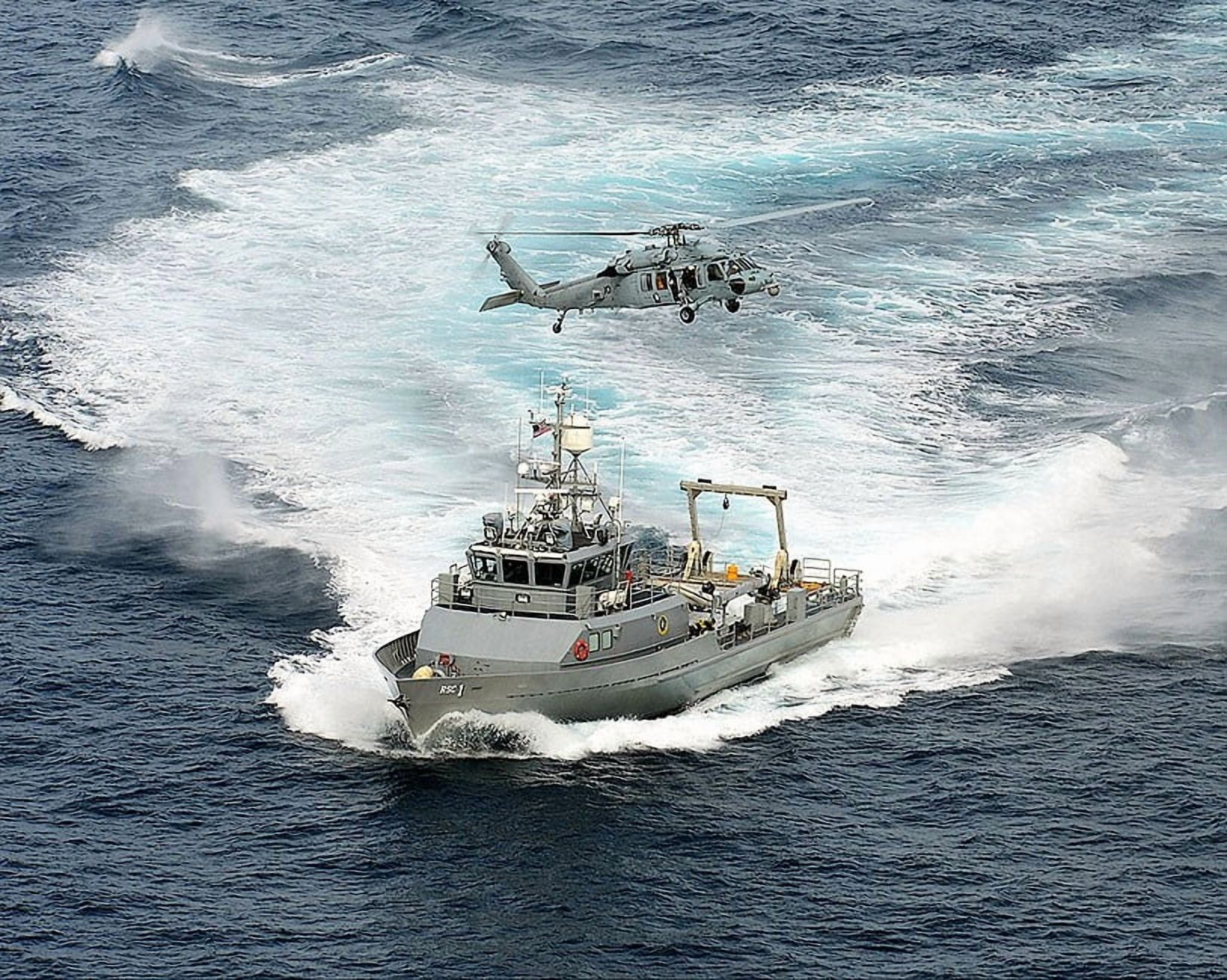 U.S. Navy Helicopter and Support Craft - 20x30 Inch Glossy Laminated ...