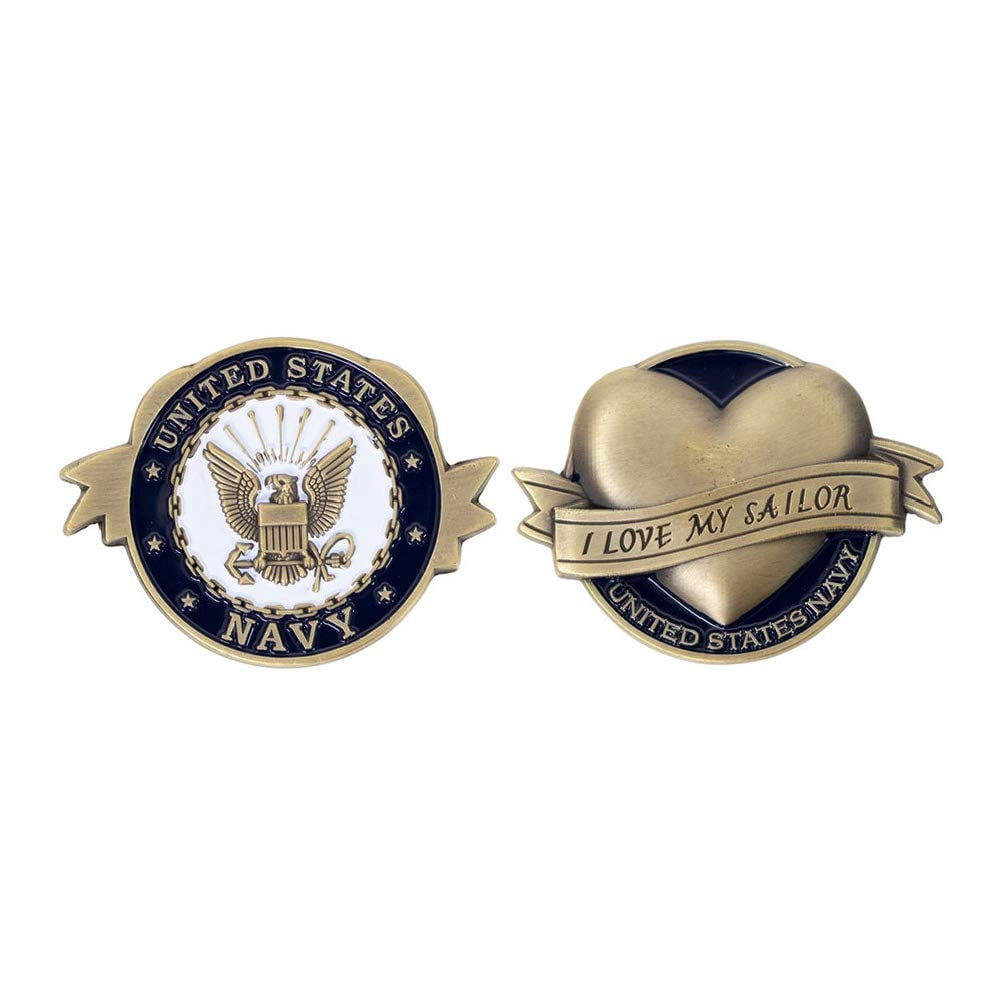 U.S. Navy I Love My Sailor 2 Inch Pocket Token - Walmart.com