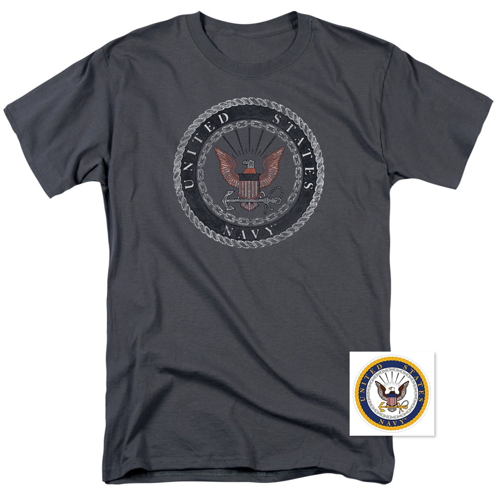 U.S. Navy Inverted Logo T Shirt & Exclusive Sticker - Walmart.com