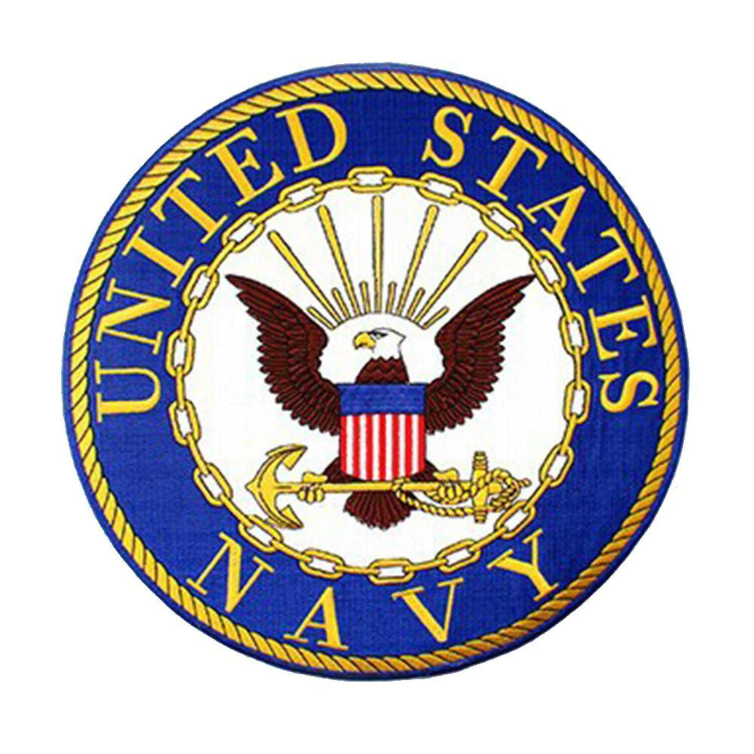 U.S. Navy Large Round Rocker Back Patch 10" - Walmart.com
