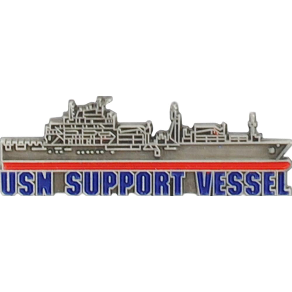 Eagle Emblems P14163 Pin - Ship, USN, Logistics Support - 1.38 in ...