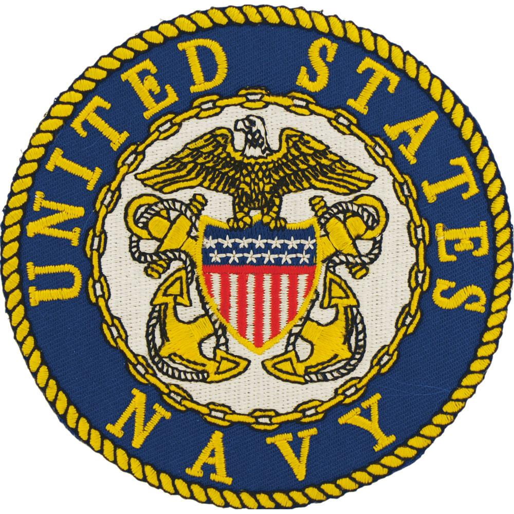U.S. Navy Logo Blue & Yellow Patch 4" - Walmart.com