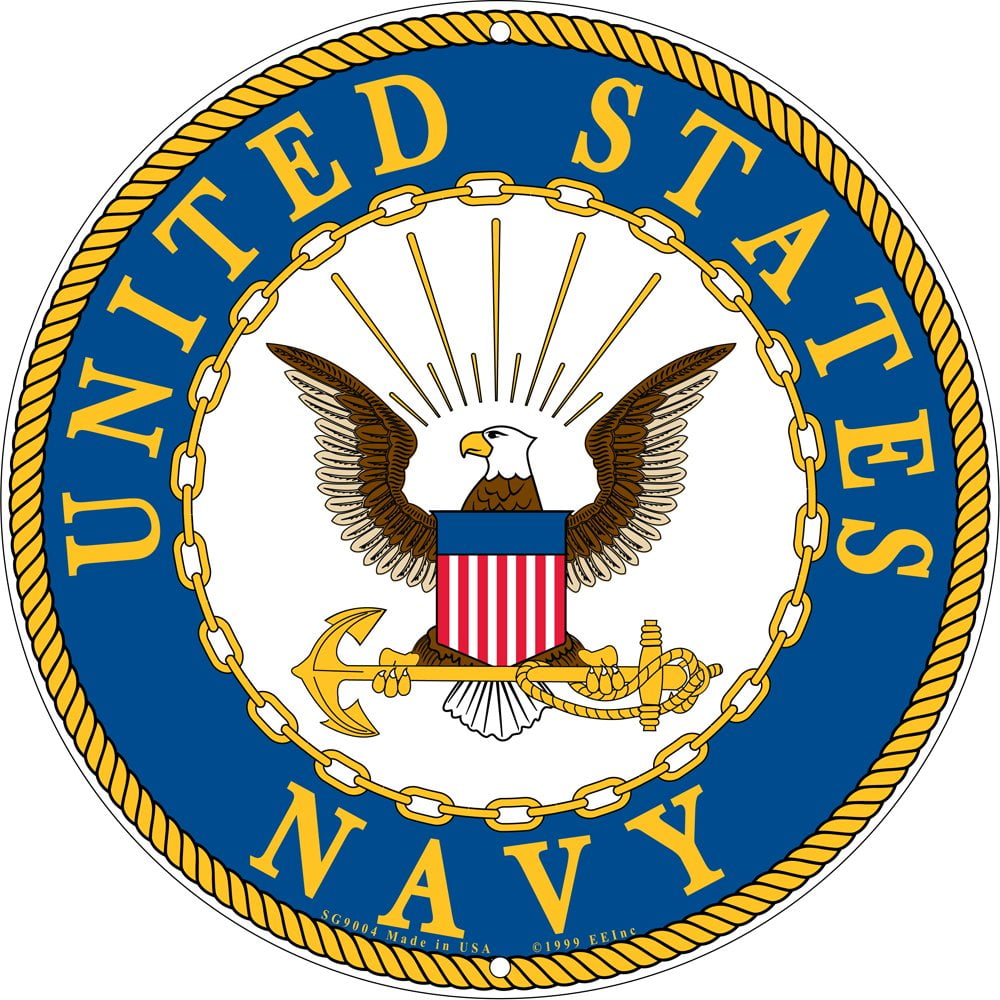 Eagle Emblems SG9004 Sign - U.S.Navy Logo - 12 in. - Walmart.com