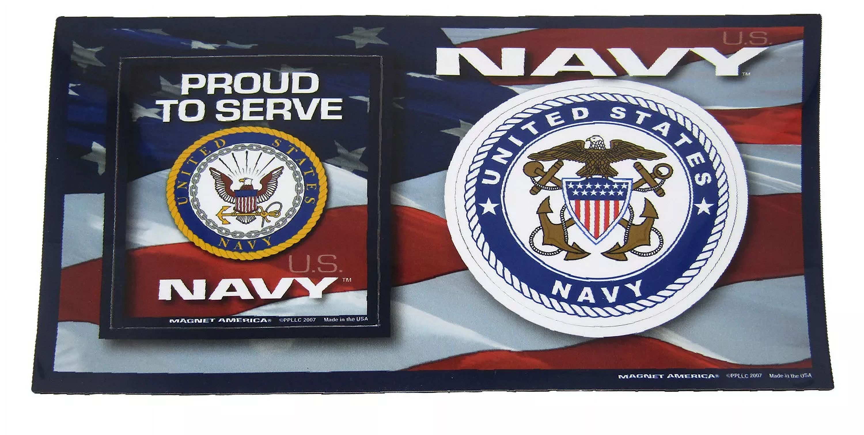 U.S. Navy N Ship Emblem A Military Dual Magnet (Car / Fridge / Other ...