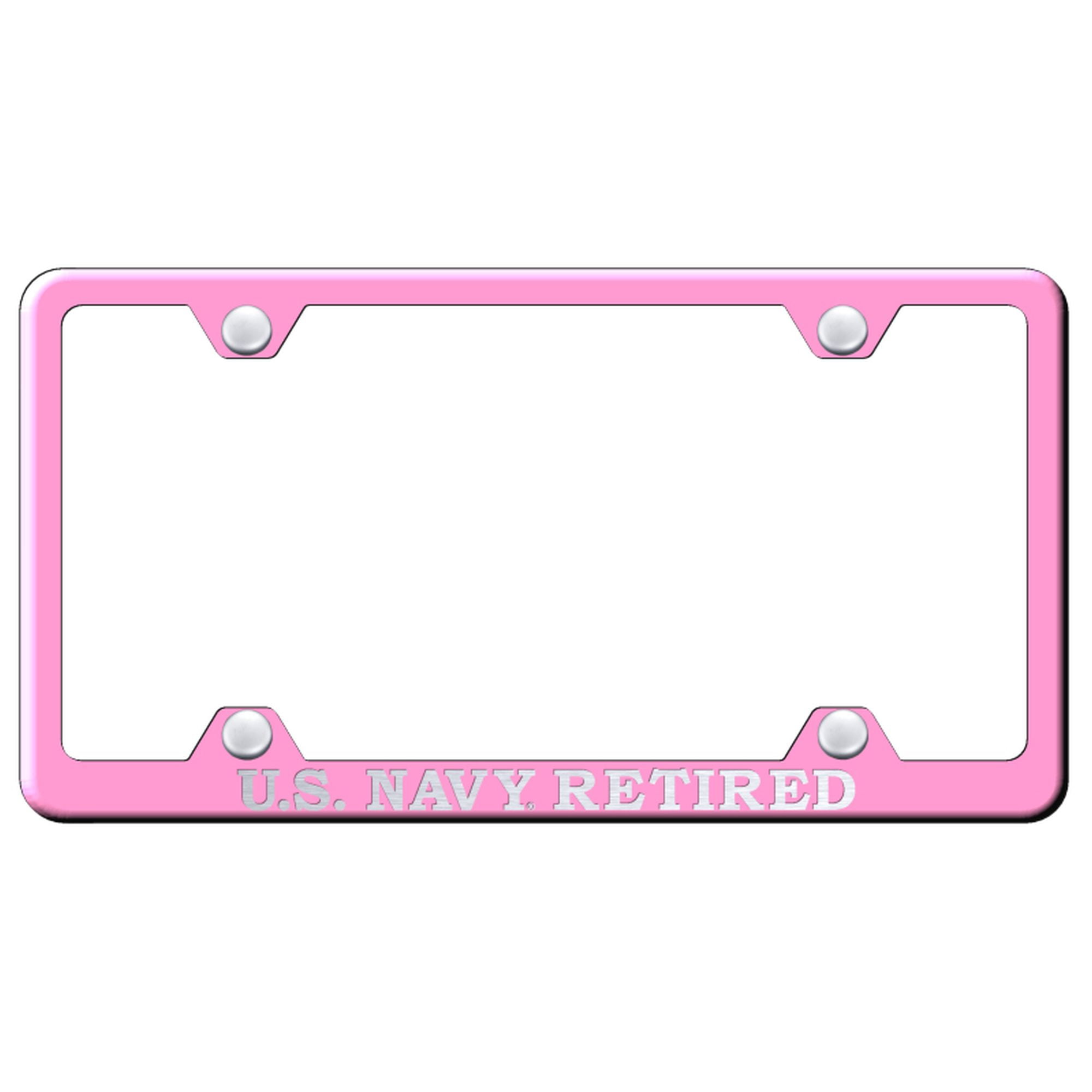 U.S. Navy Retired Laser Etched Stainless Steel Wide Body License Plate ...