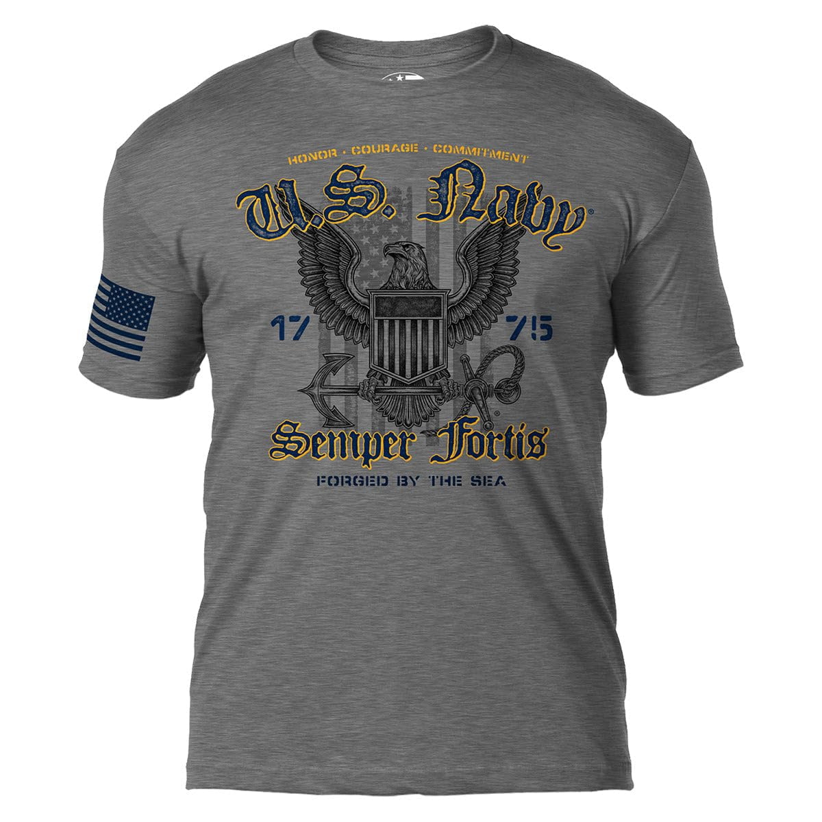 U.S. Navy Semper Fortis Eagle Men's T-Shirt Large - Walmart.com
