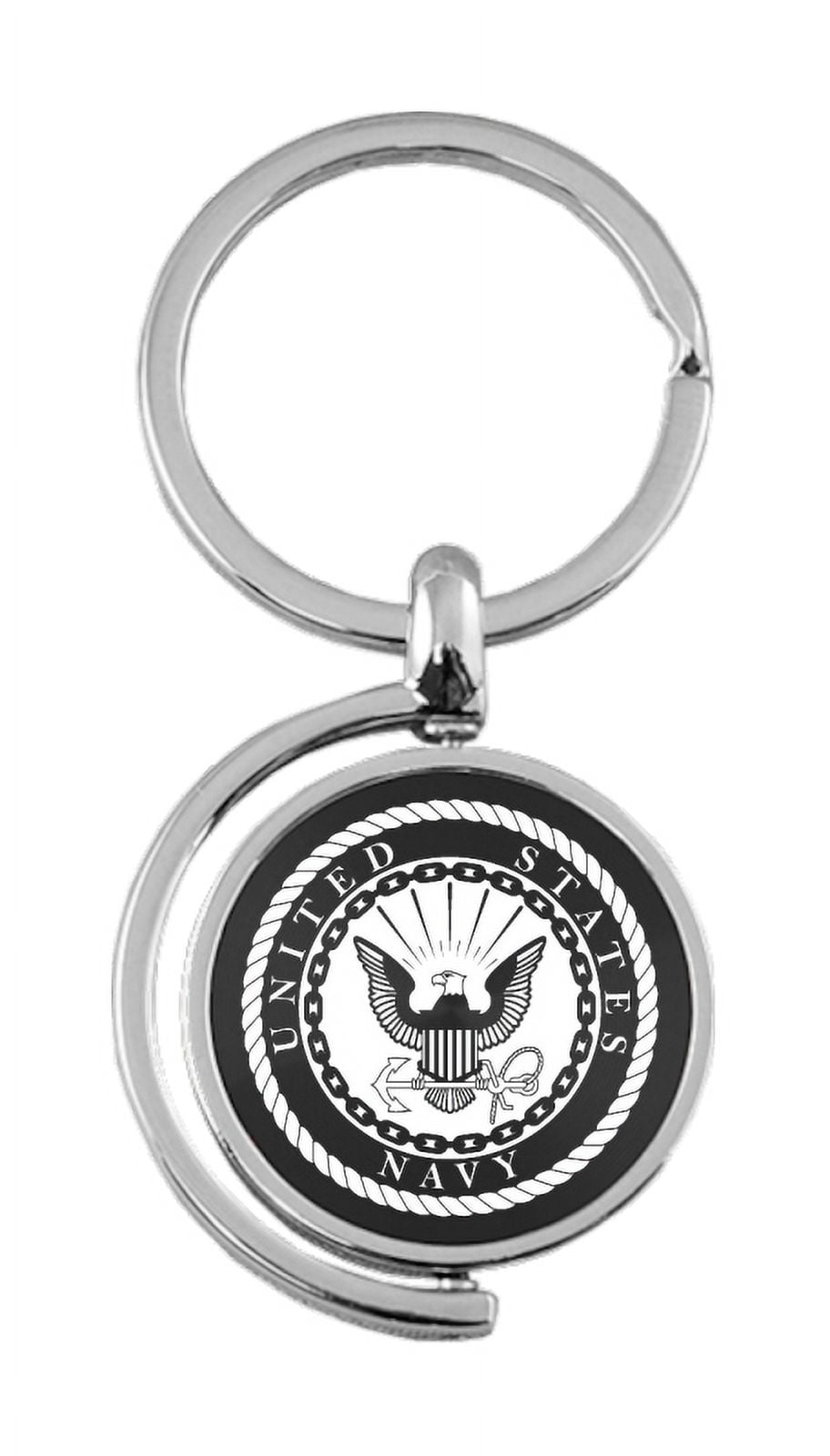U.S. Navy Spinner Key Ring (Black) - Walmart.com