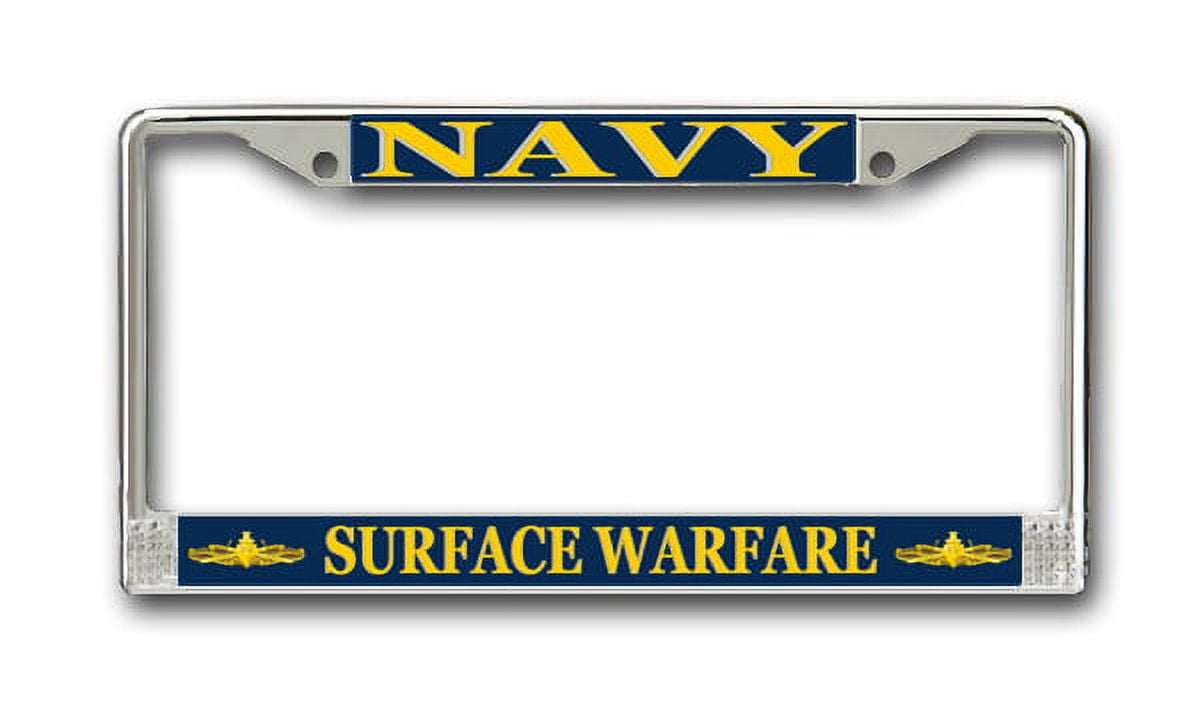 U.S. Navy Surface Warfare Officer License Plate Frame - Walmart ...
