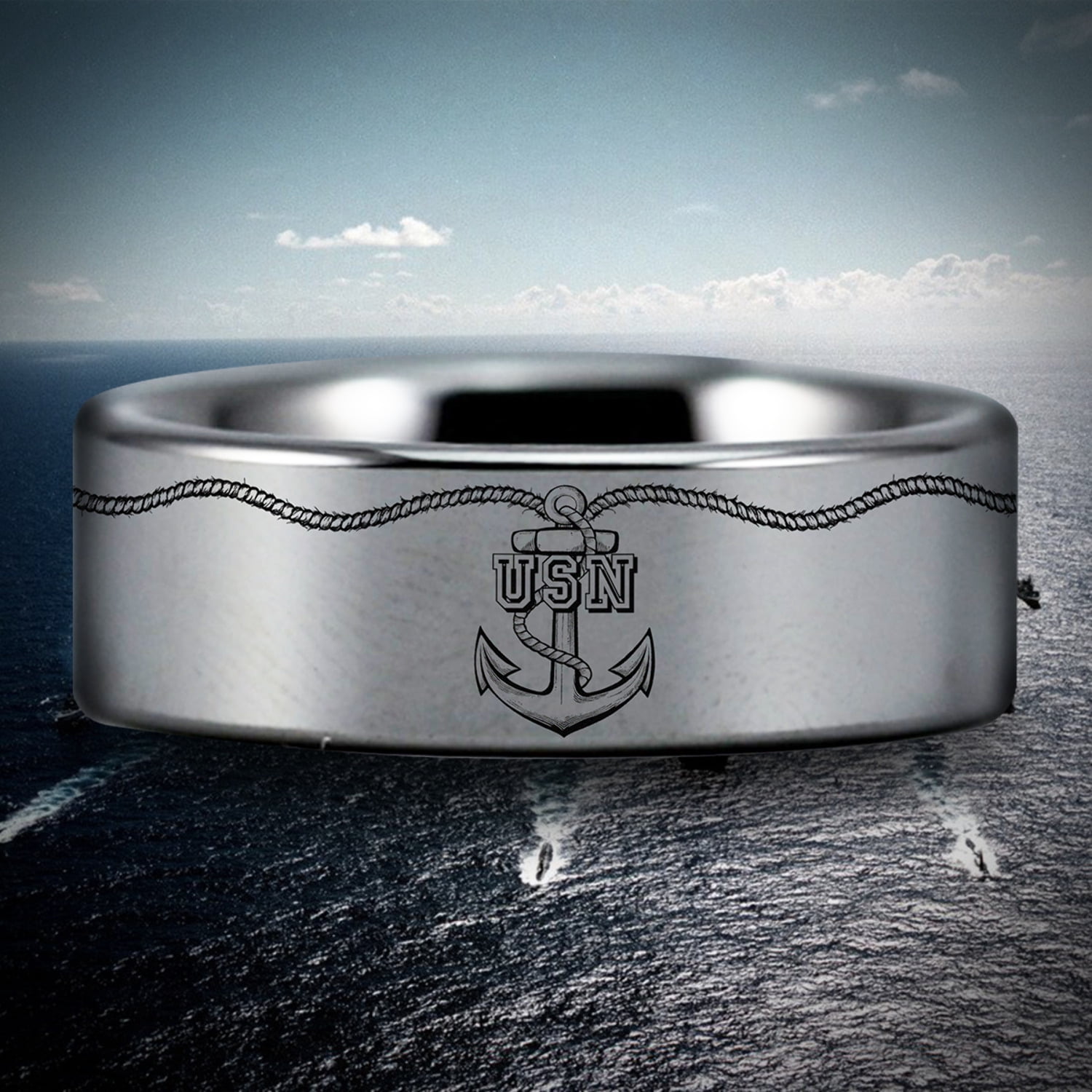 U.S. Navy Tungsten Carbide Ring - Walmart.com
