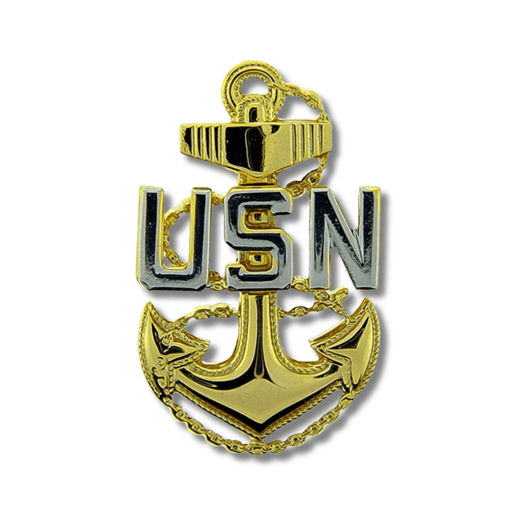 Eagle Emblems P16412 Pin - USN, Chief Petty Officer Basic - Silver ...