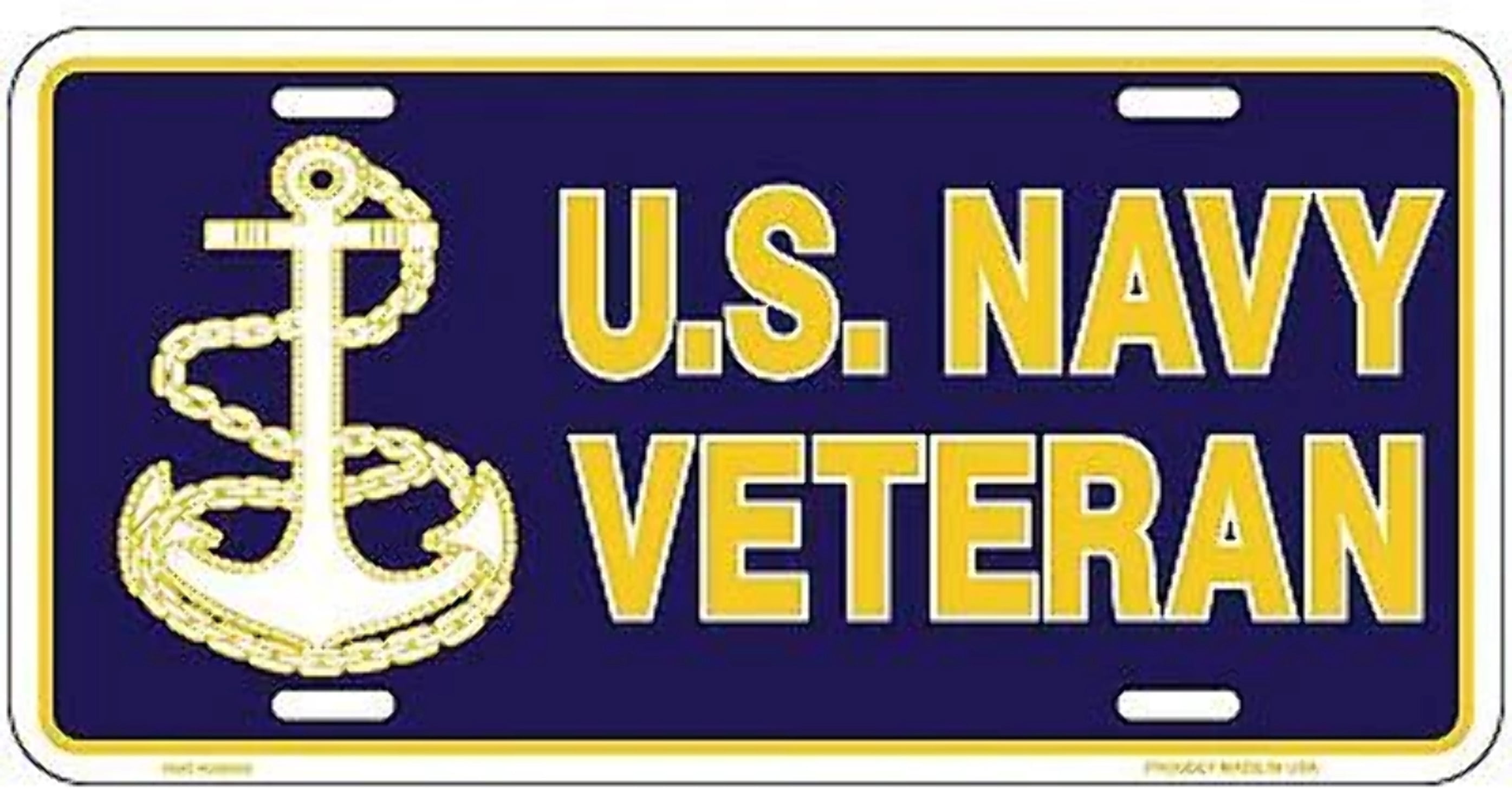 U.S. Navy Veteran United States Navy 6"x12" Aluminum License Plate Tag ...