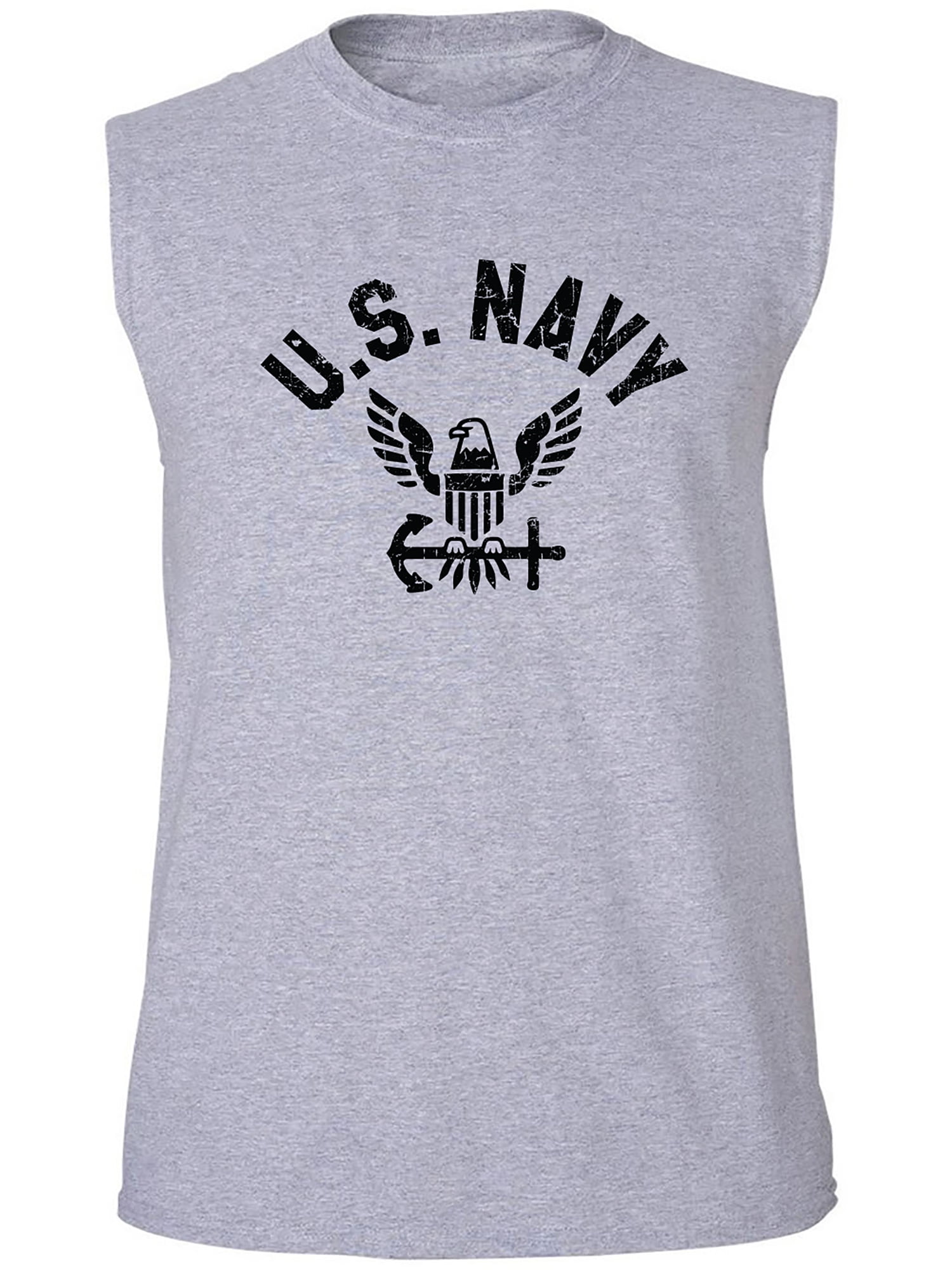 U.S. Navy Vintage Arch Logo with black ink Adult Sleeveless Tee ...