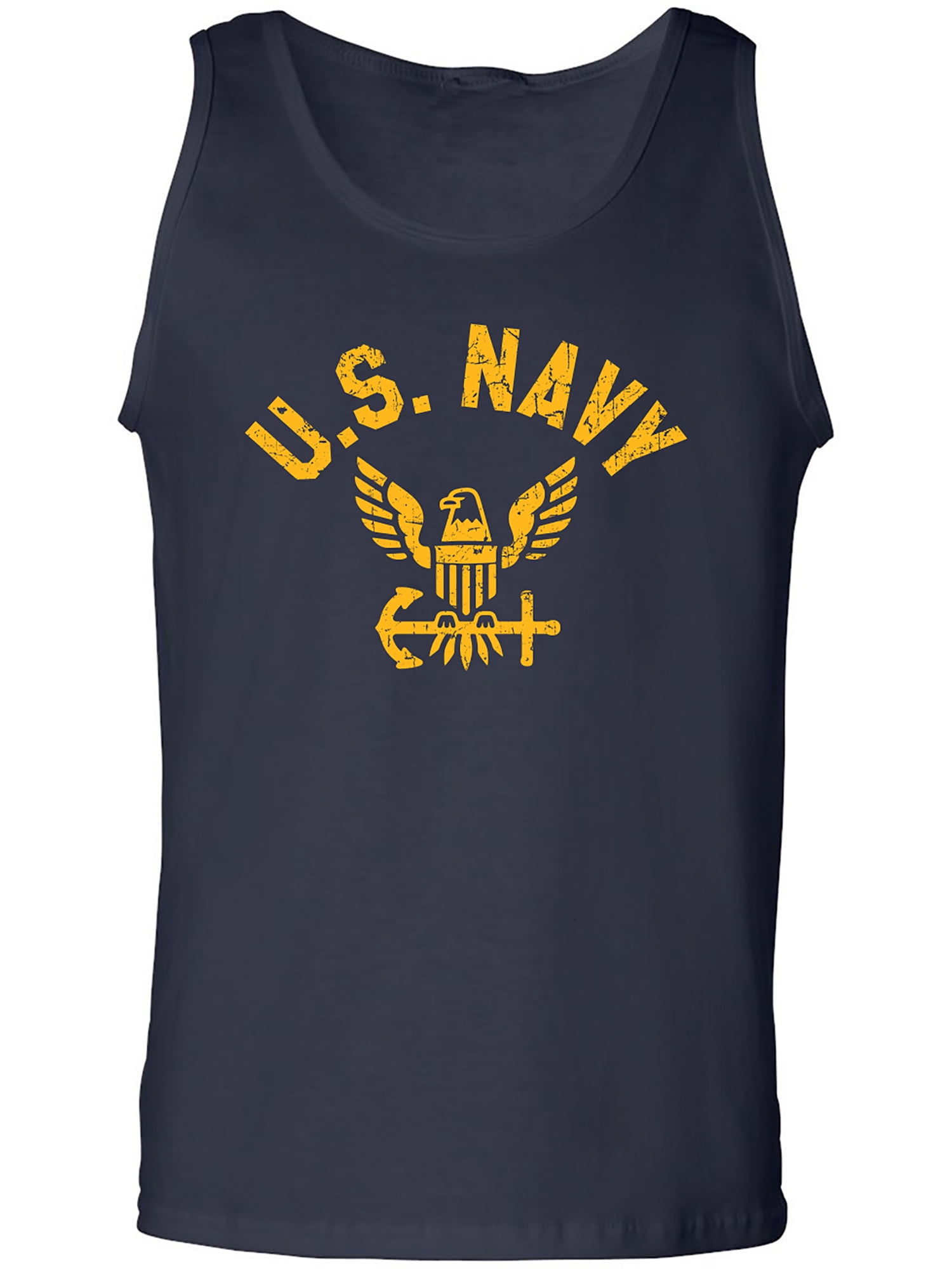 U.S. Navy Vintage Arch Logo with gold ink Adult Tank Top - Walmart.com