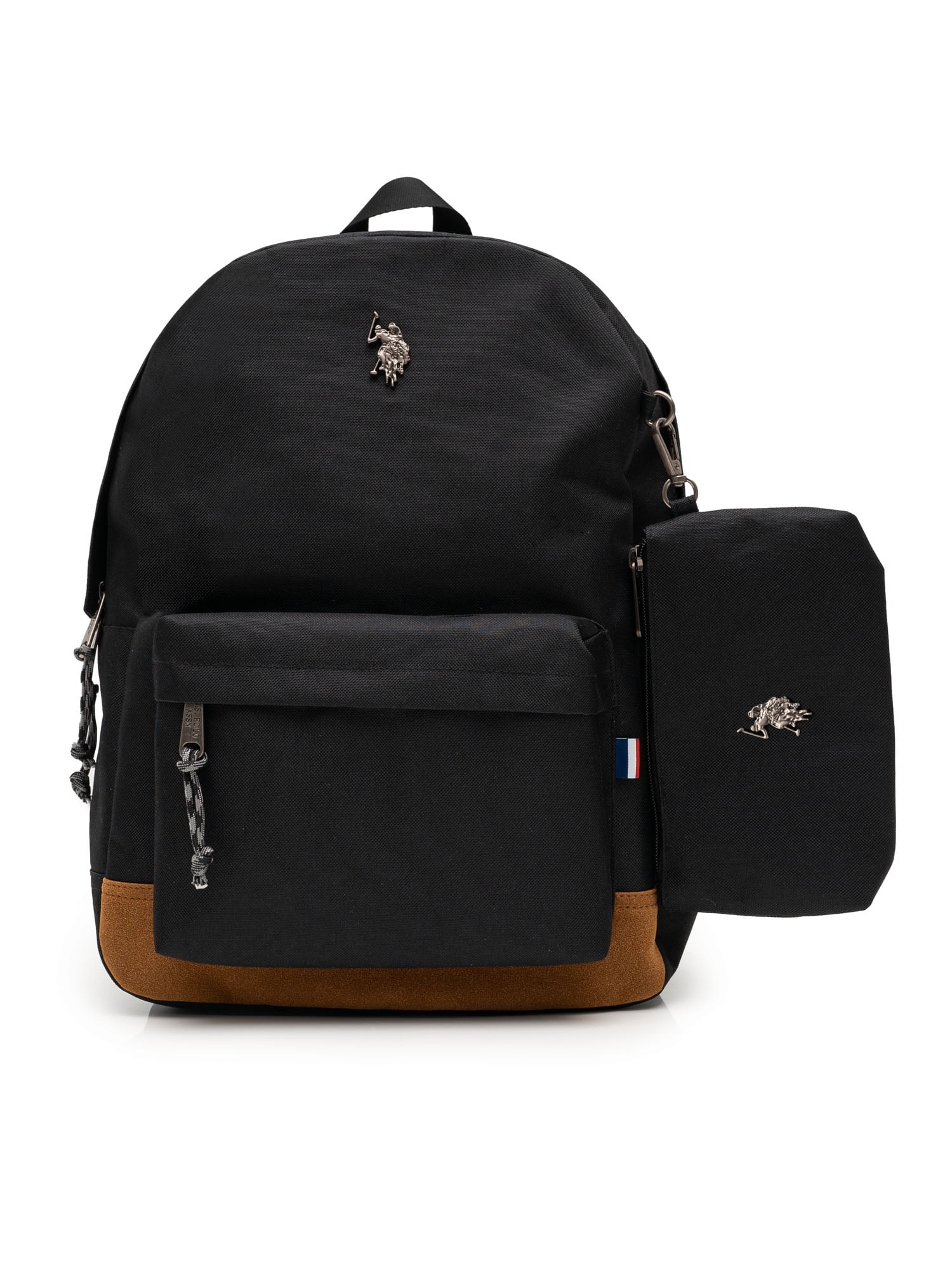 U.S. Polo Assn. Unisex Backpack with Pouch, Black - Walmart.com